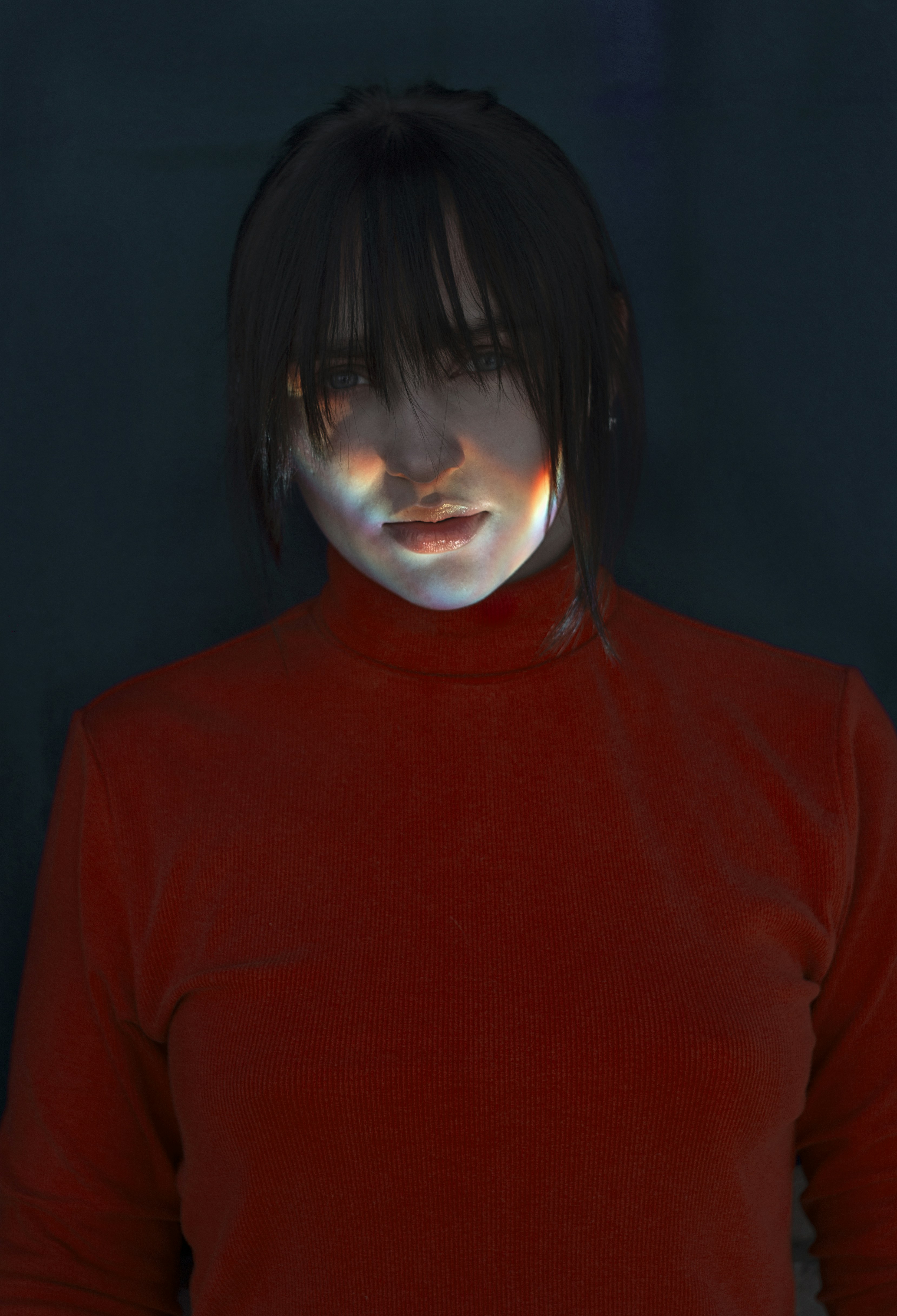 man in red top