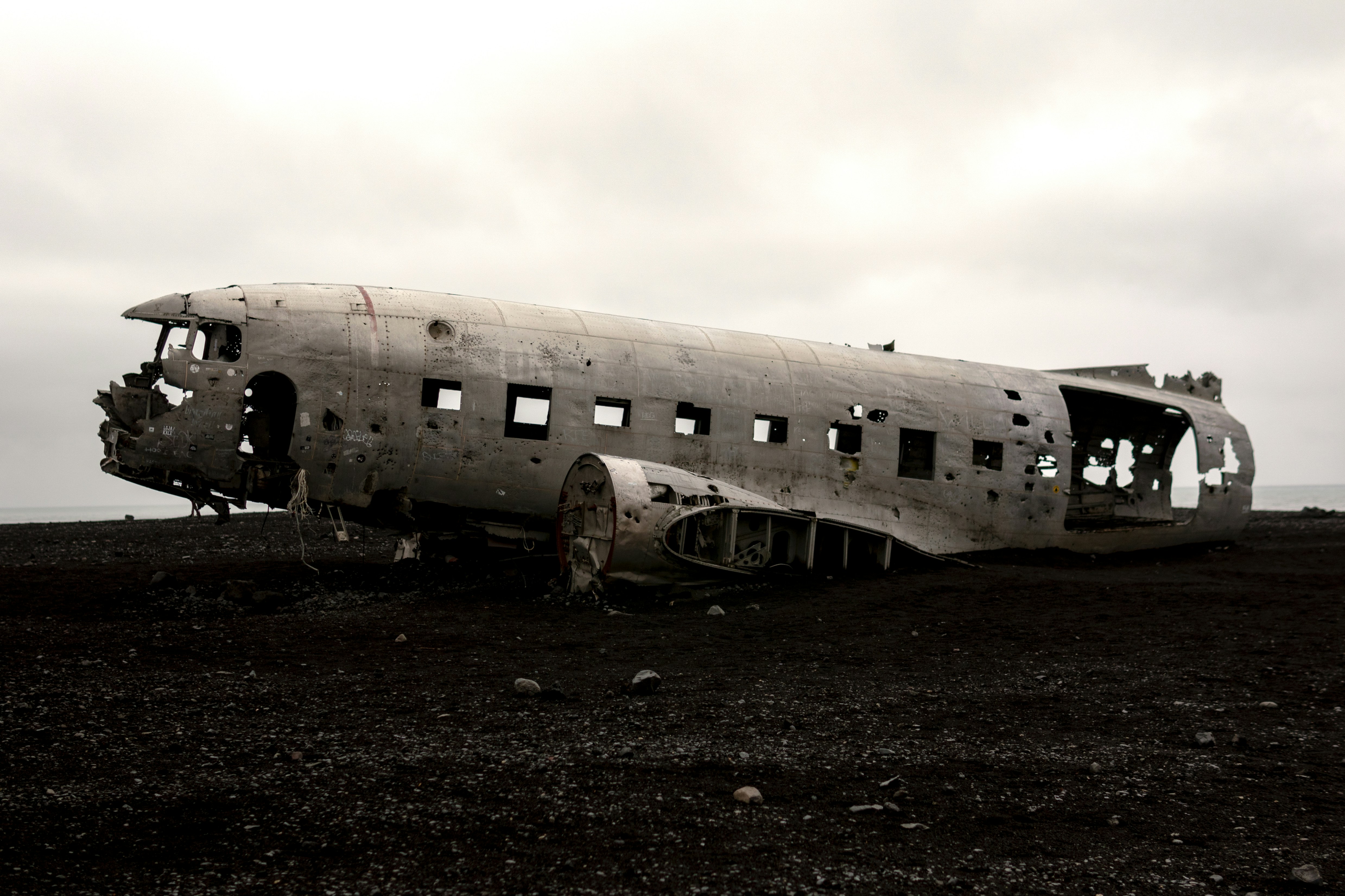 White airplane under white sky during daytime photo – Free Island Image ...