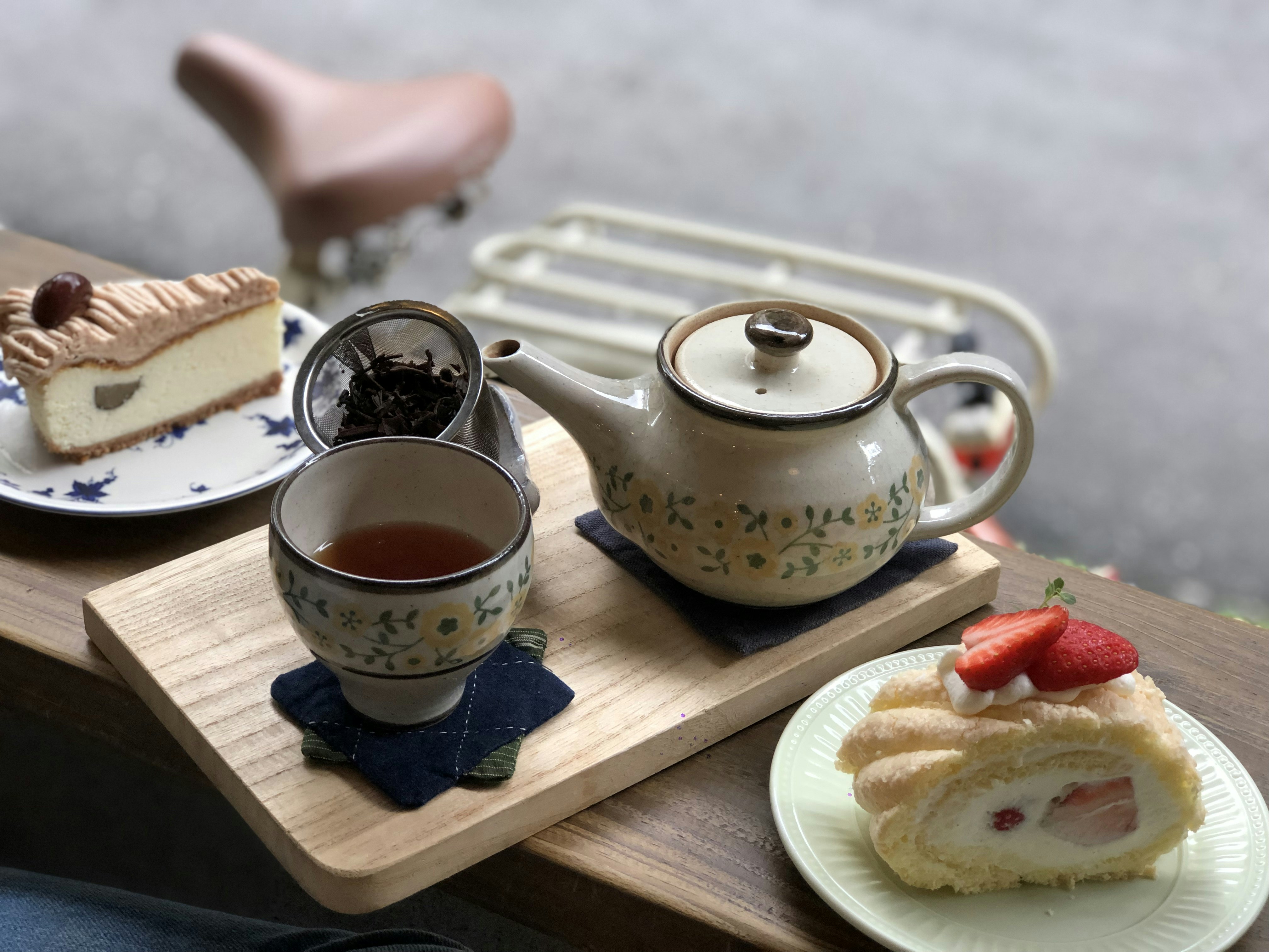 Tea Time on a Cozy Café Table