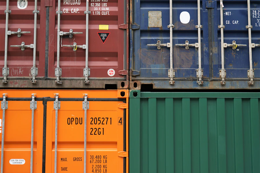 Colorful shipping containers | several cargo containers