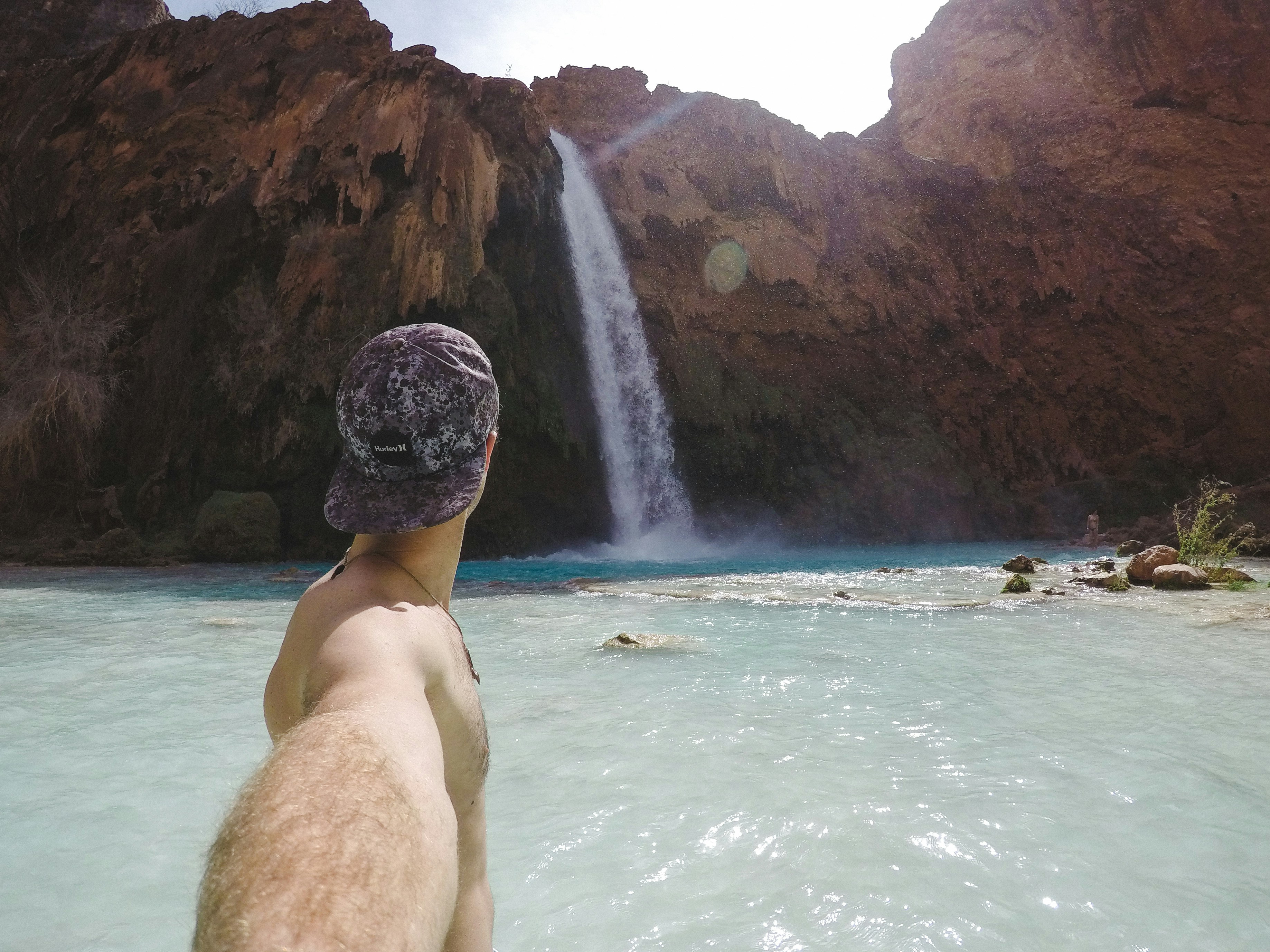 Splash of Adventure: Reaching Toward the Waterfall