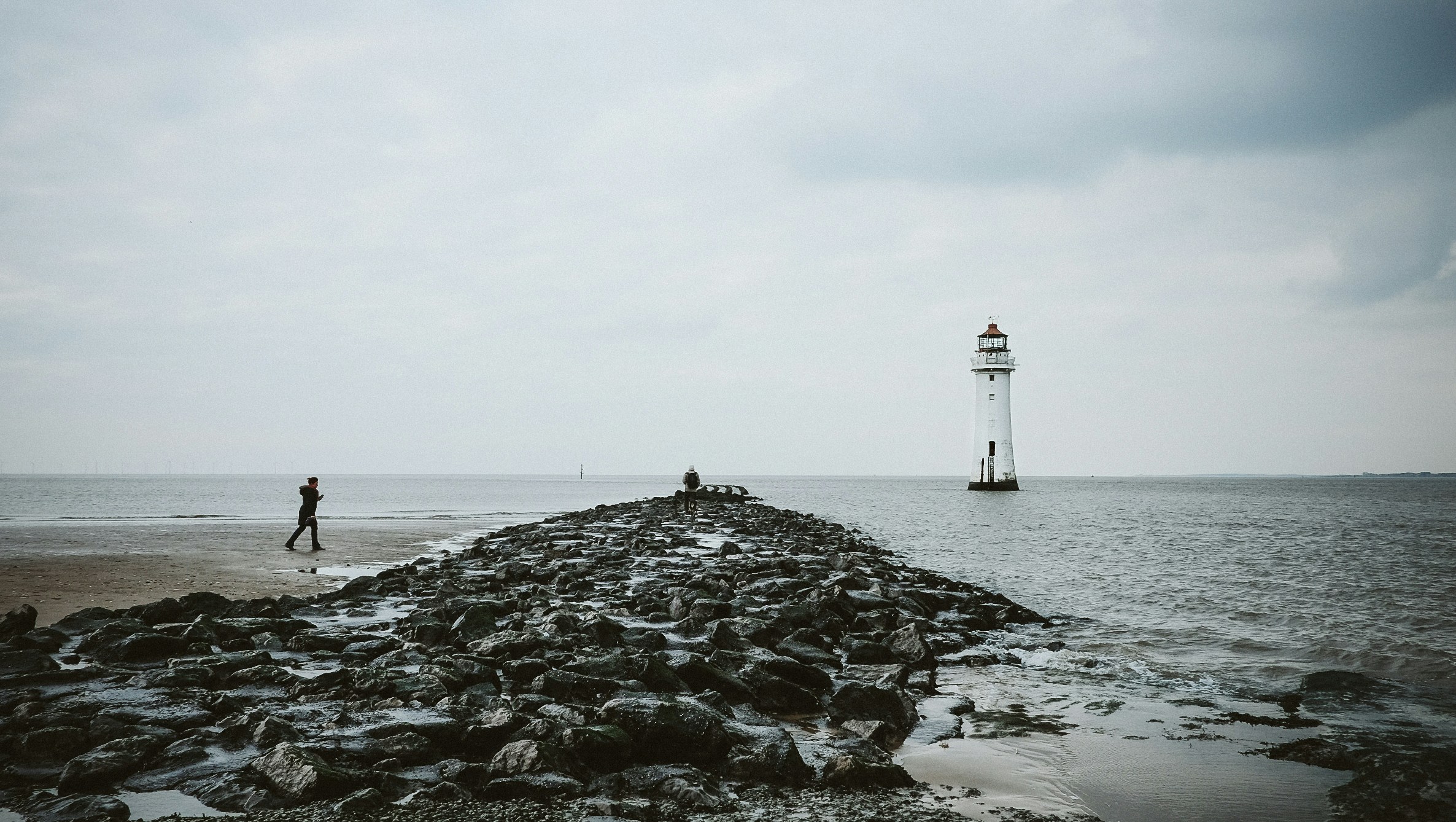 Grayscale photography of lighthouse on sea photo – Free Grey Image on ...