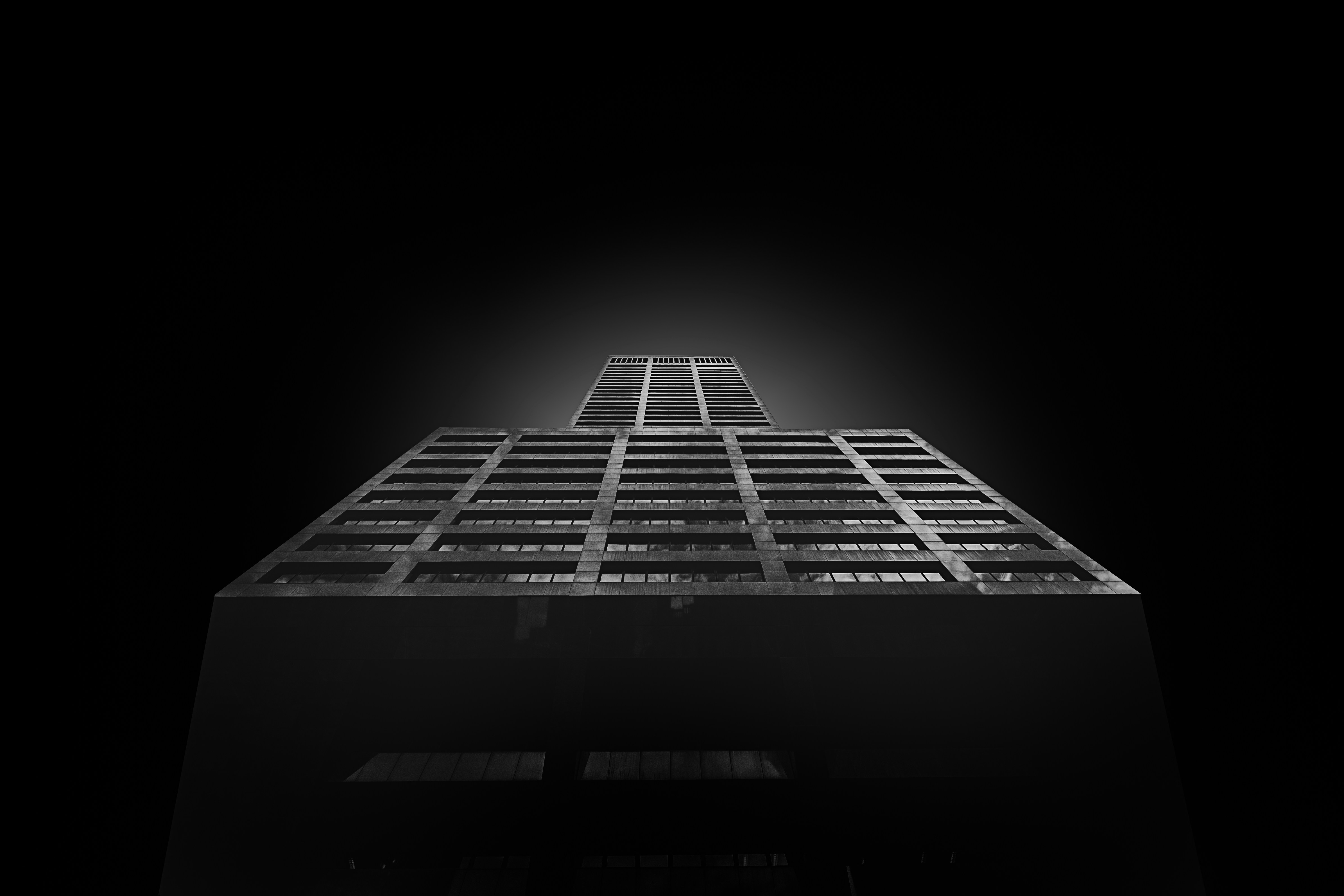 black building from below