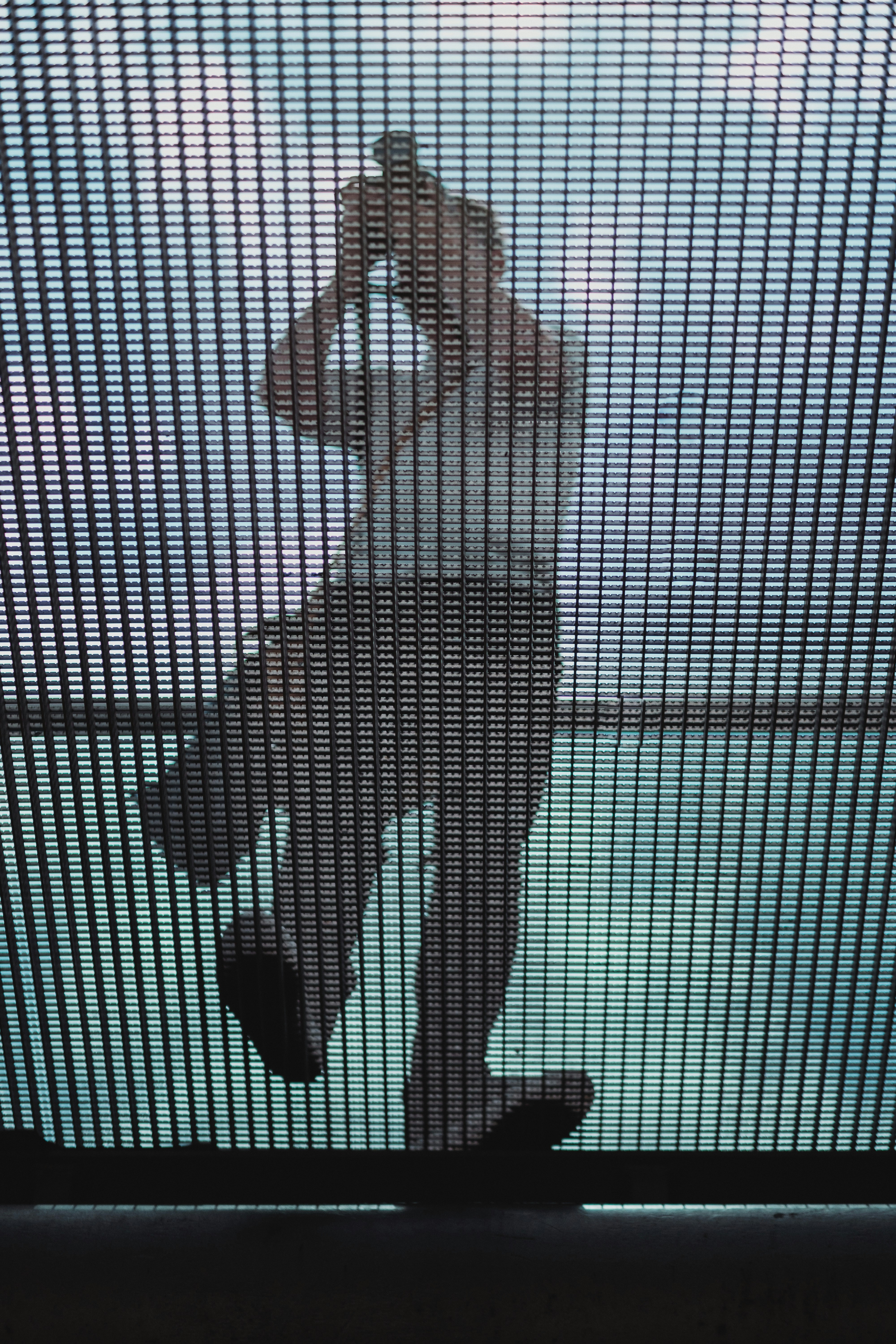 Low-angle photography of man standing on a screen ceiling photo – Free ...