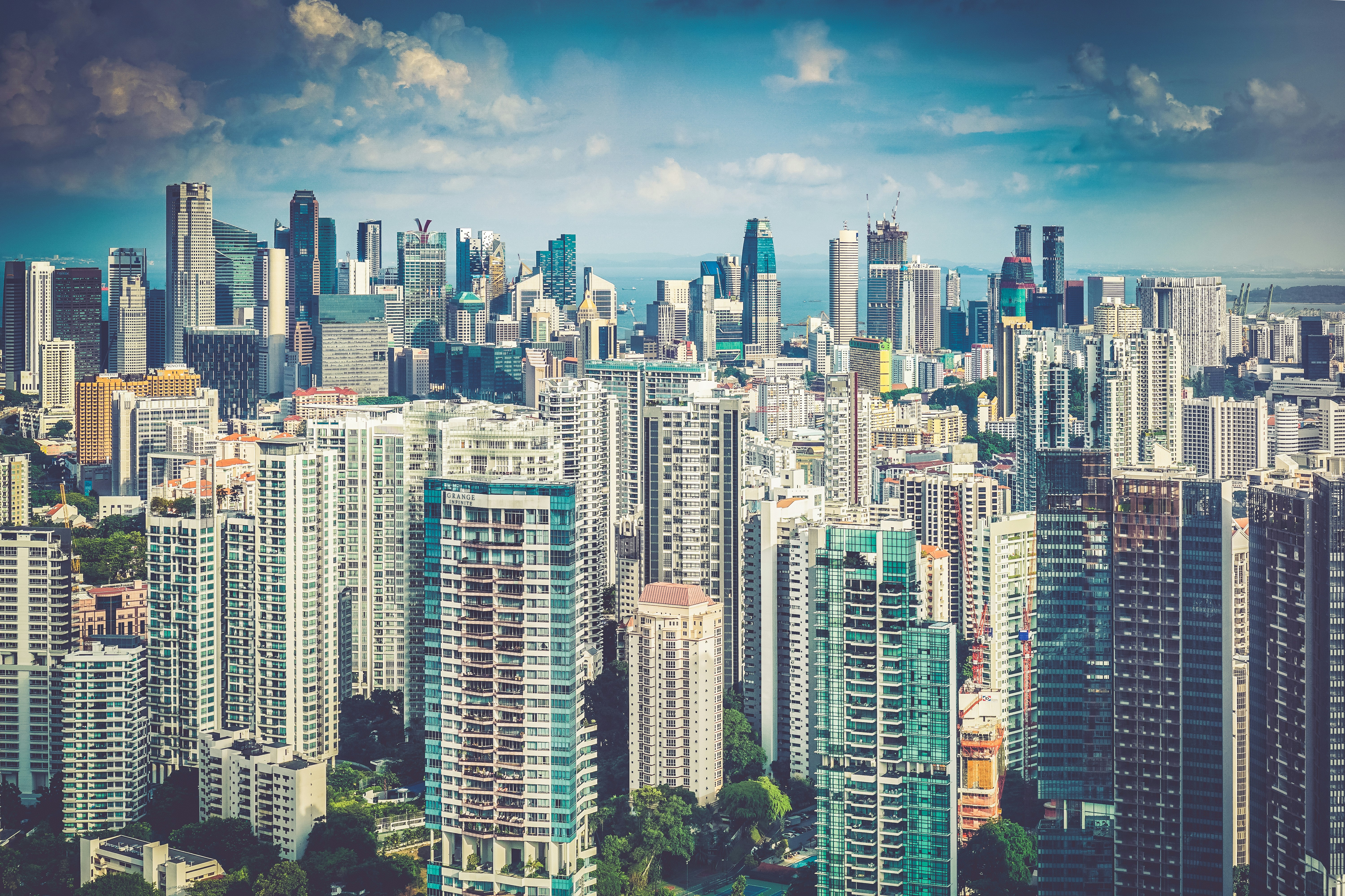 bird eye view photography of high-rise buildings