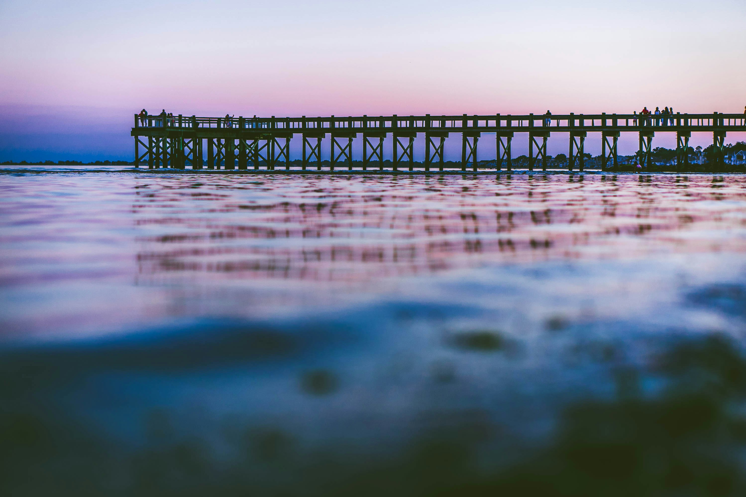 Pier at Sunset | bridge dock above body of water