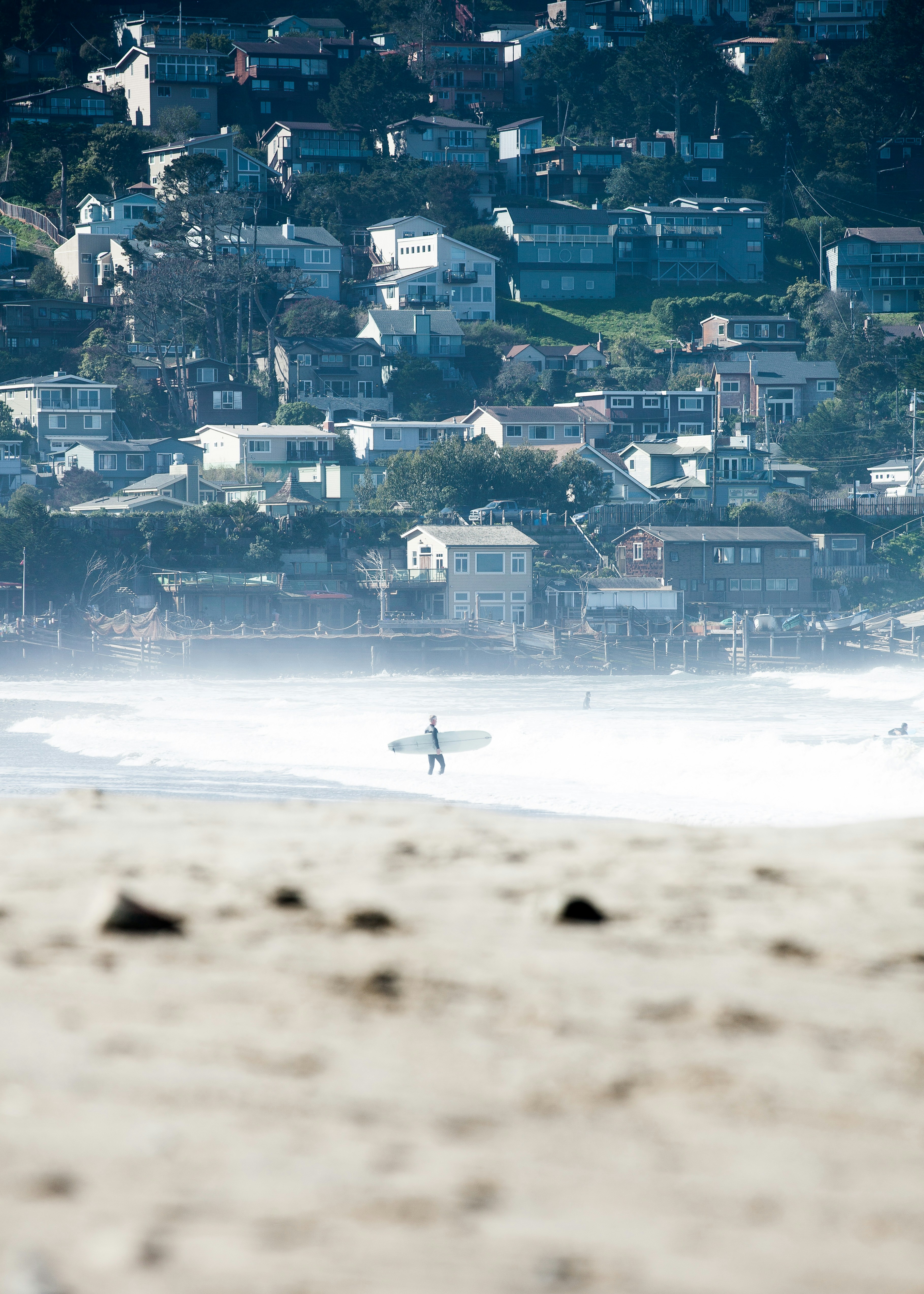 Pacifica state beach, a popular surf spot for locals.