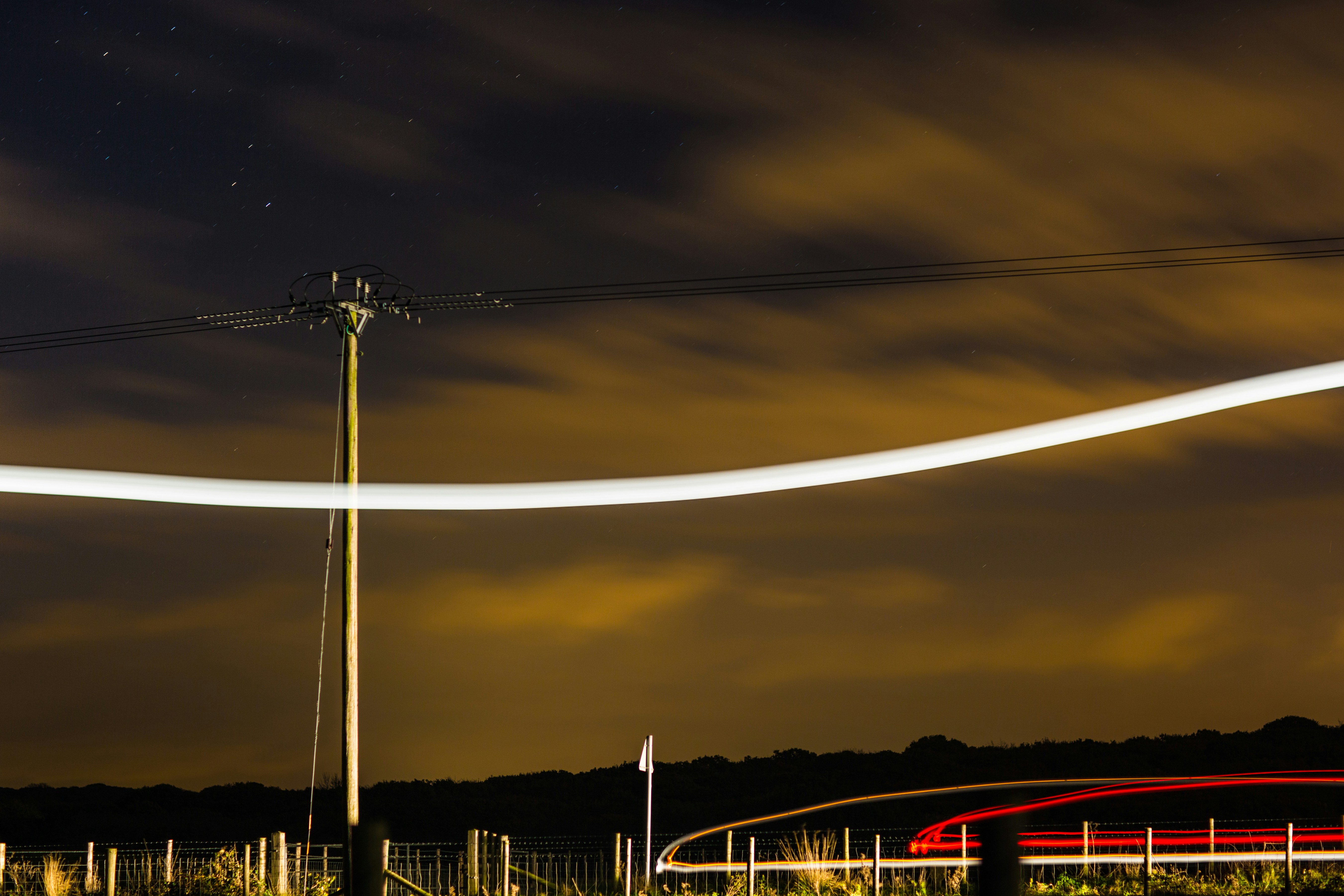 Time lapse photography of gray electric post photo – Free Light trail ...