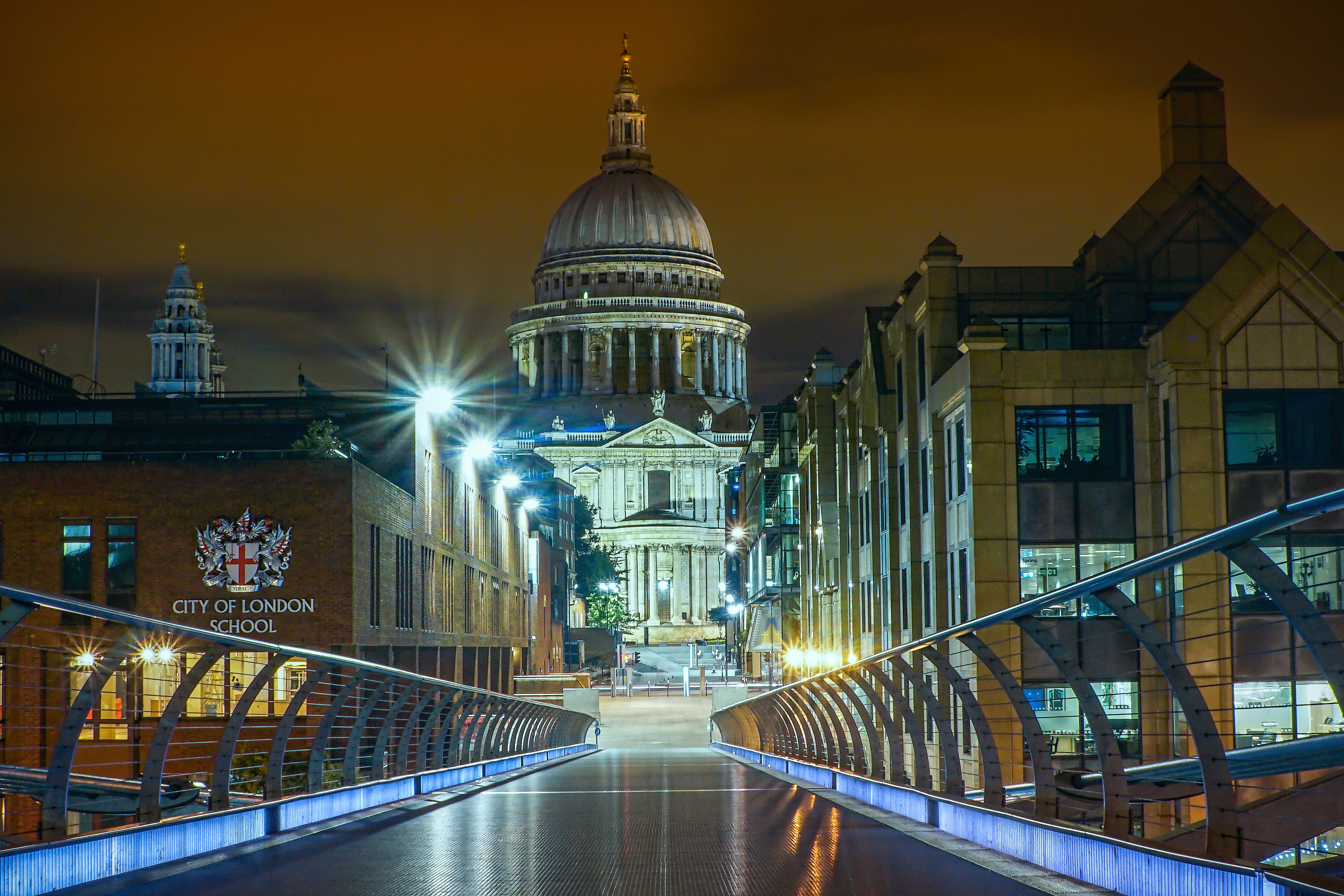 Nocturnal Glow Over Millennium Bridge