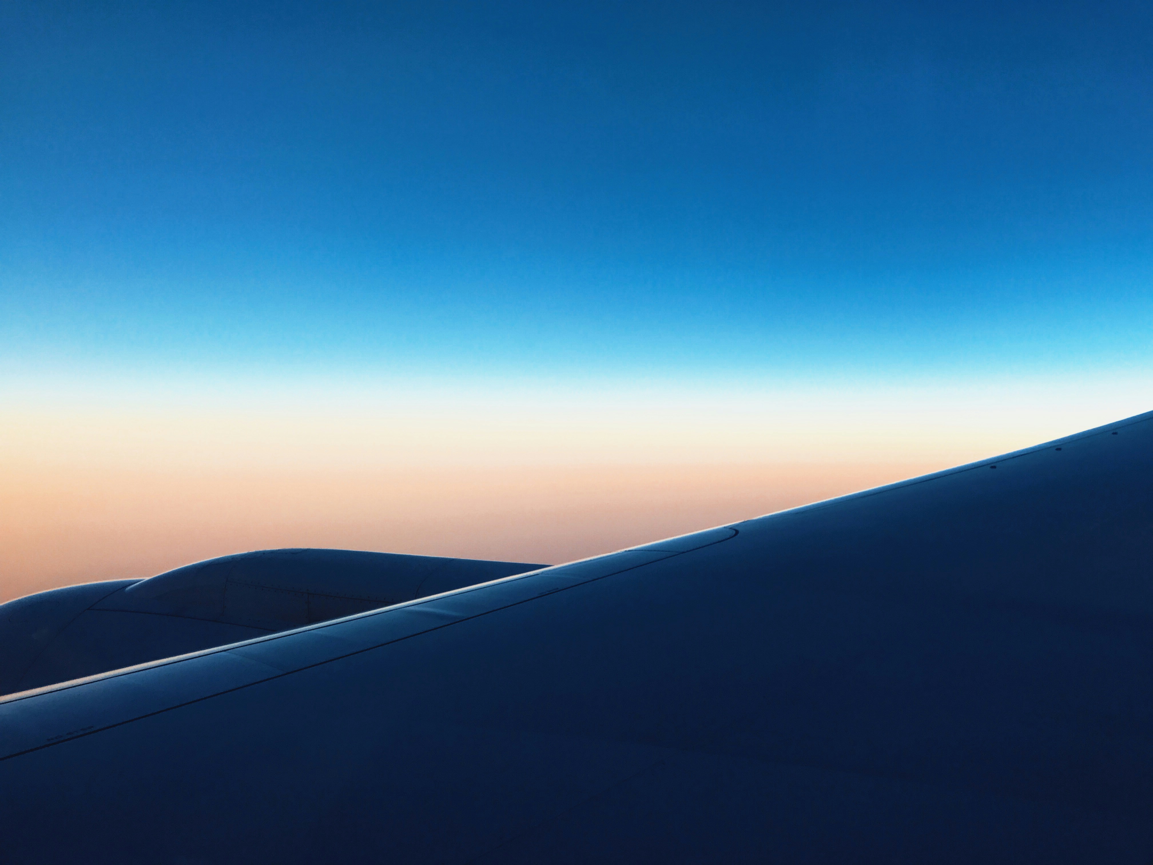 Wing Horizon: Quiet Blue Beyond the Jet
