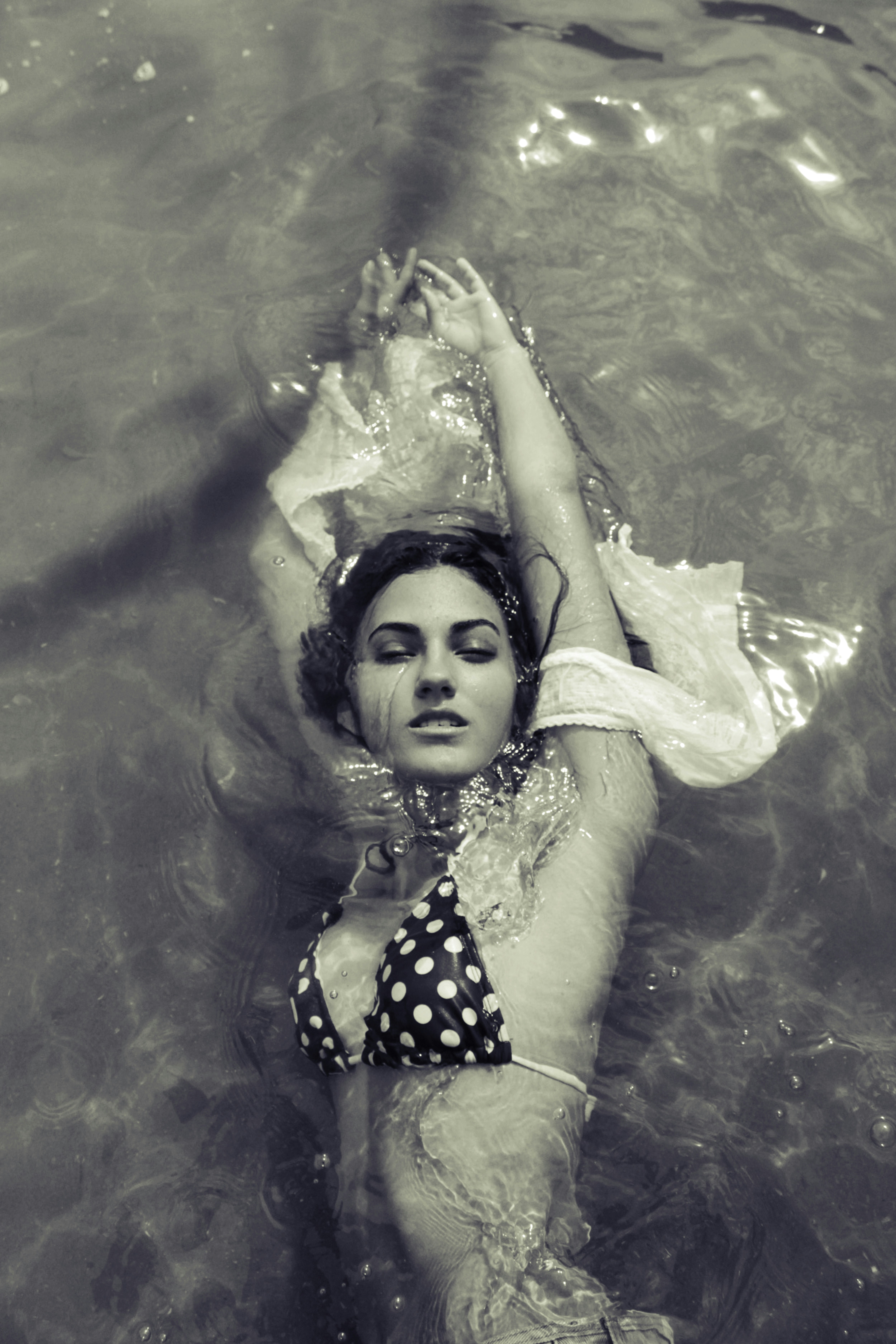 Submerged Calm: A Polka-Dot Moment in Water