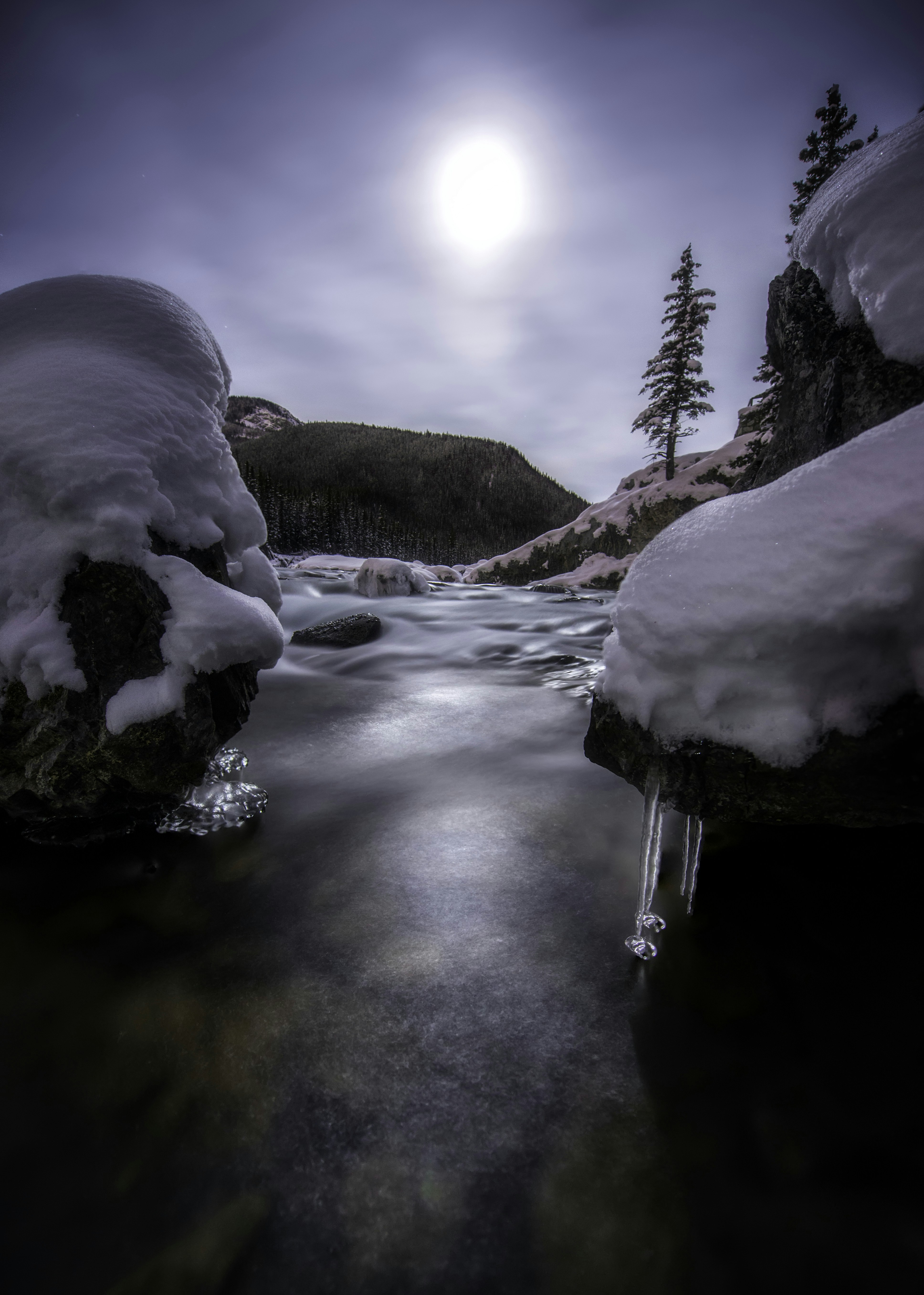 Glacial Stream under a Winter Sun