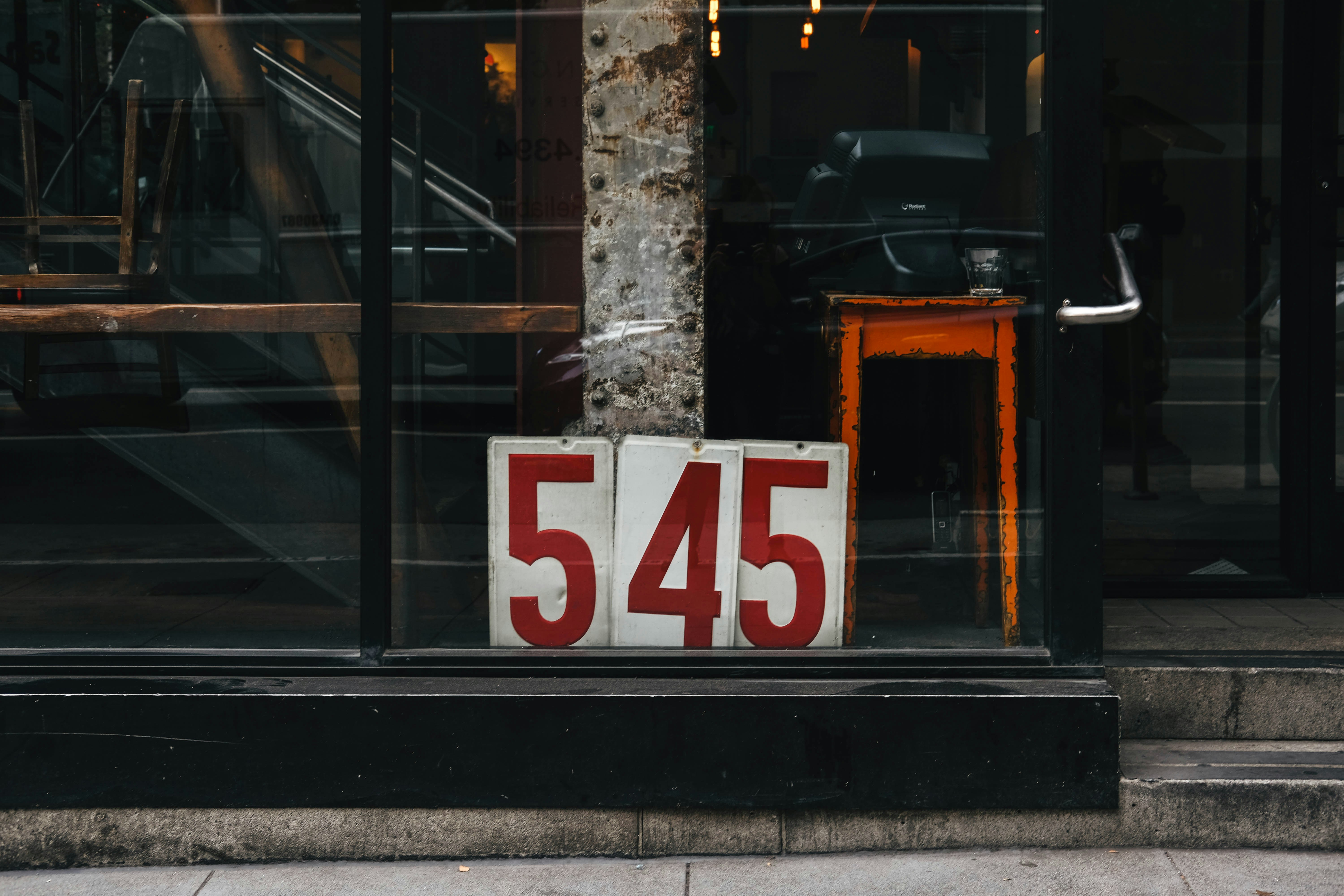 Red and white 543 signs photo – Free Restaurant Image on Unsplash