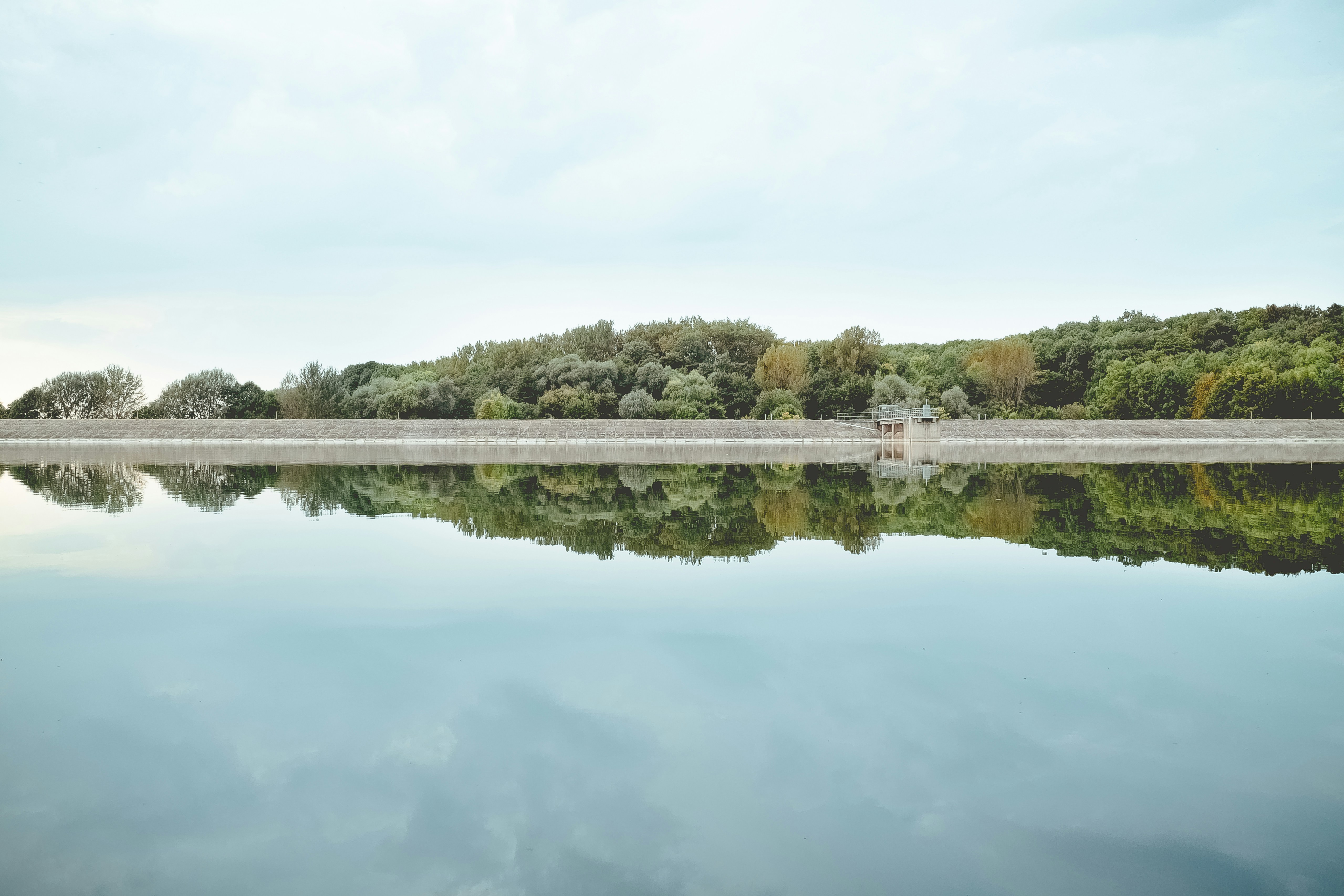Serene Symmetry by the Water's Edge