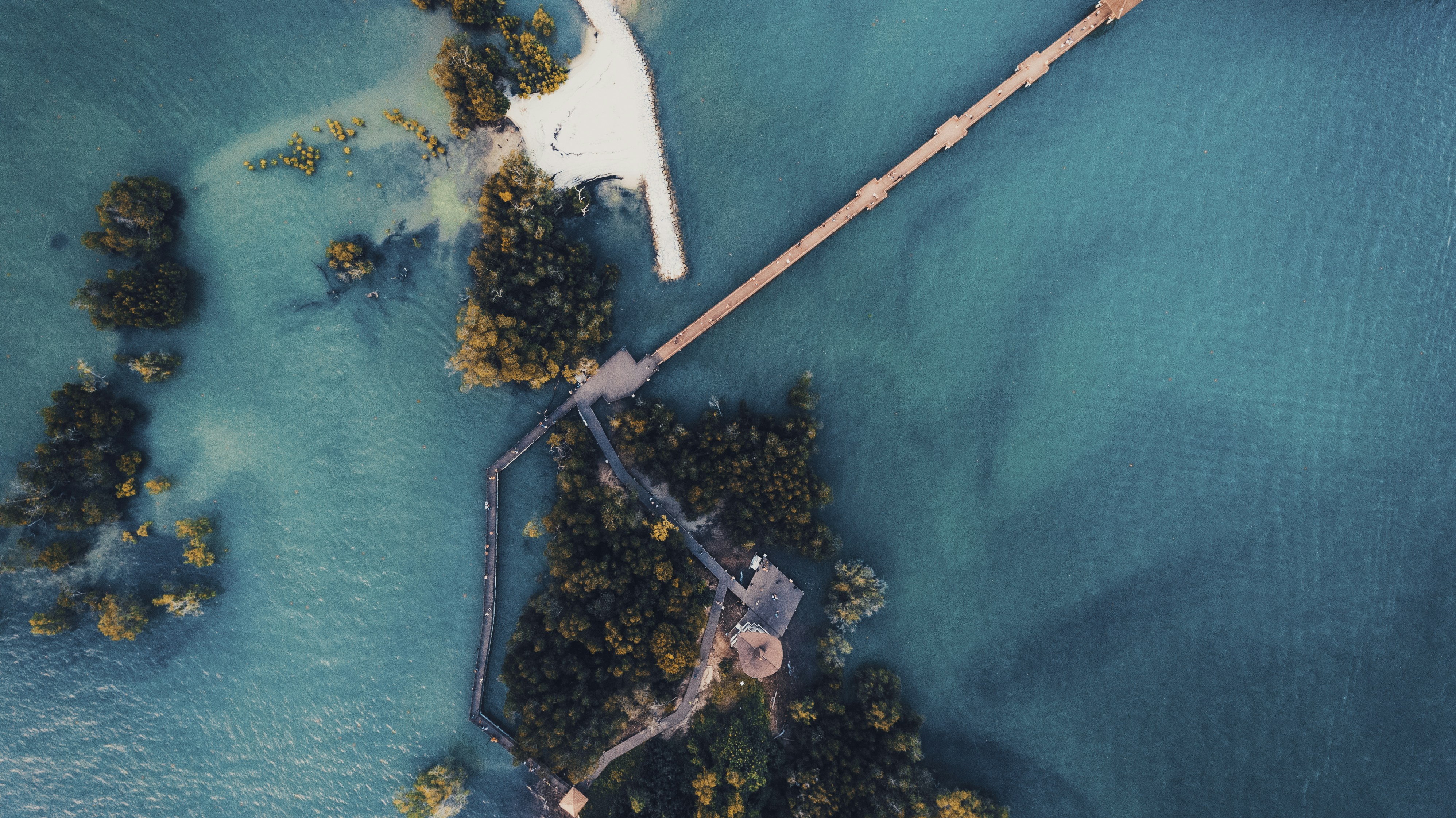 Bird's eye view of island photo – Free Ocean Image on Unsplash
