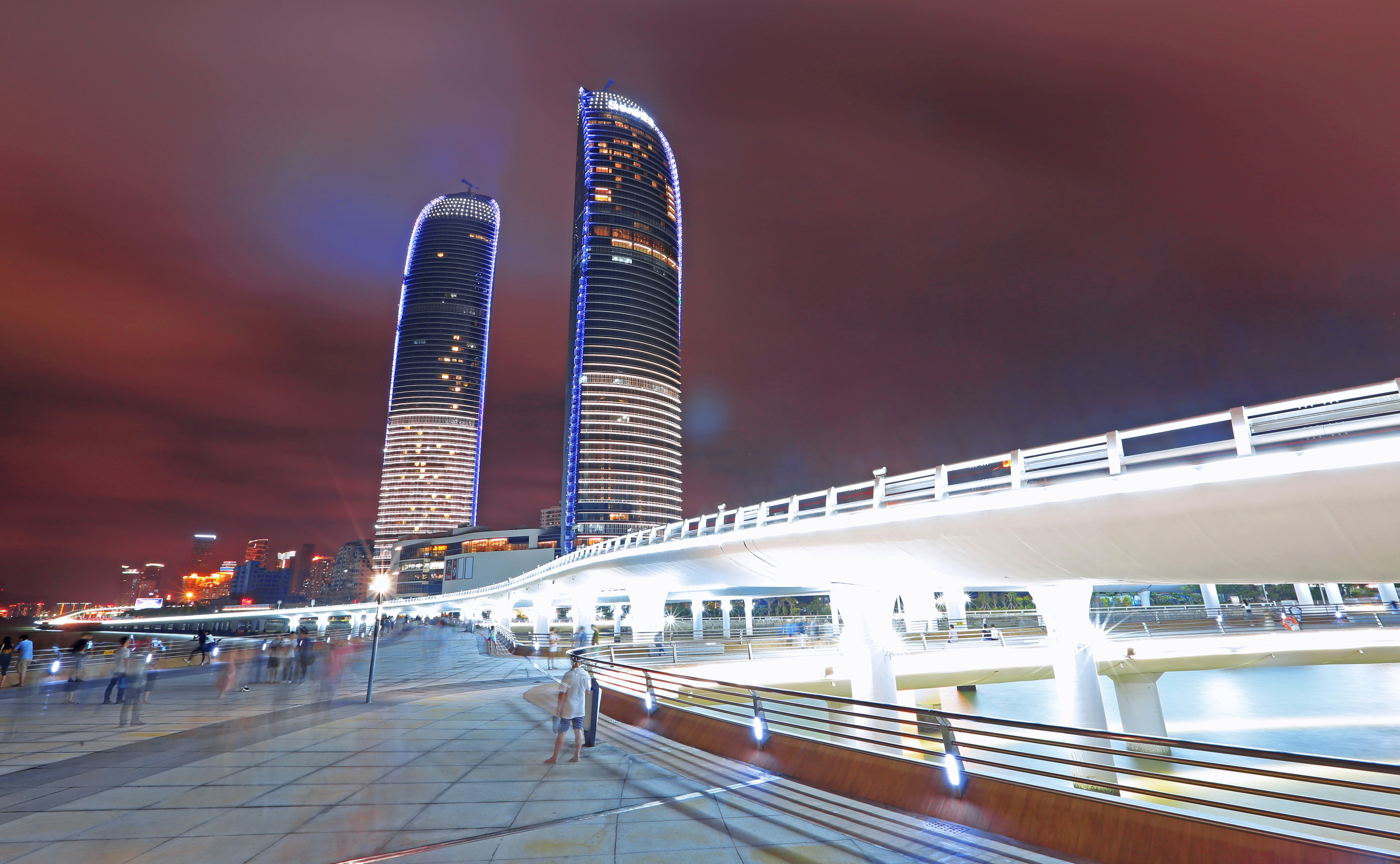 Two high-rise buildings near white bridge photo – Free Building Image ...
