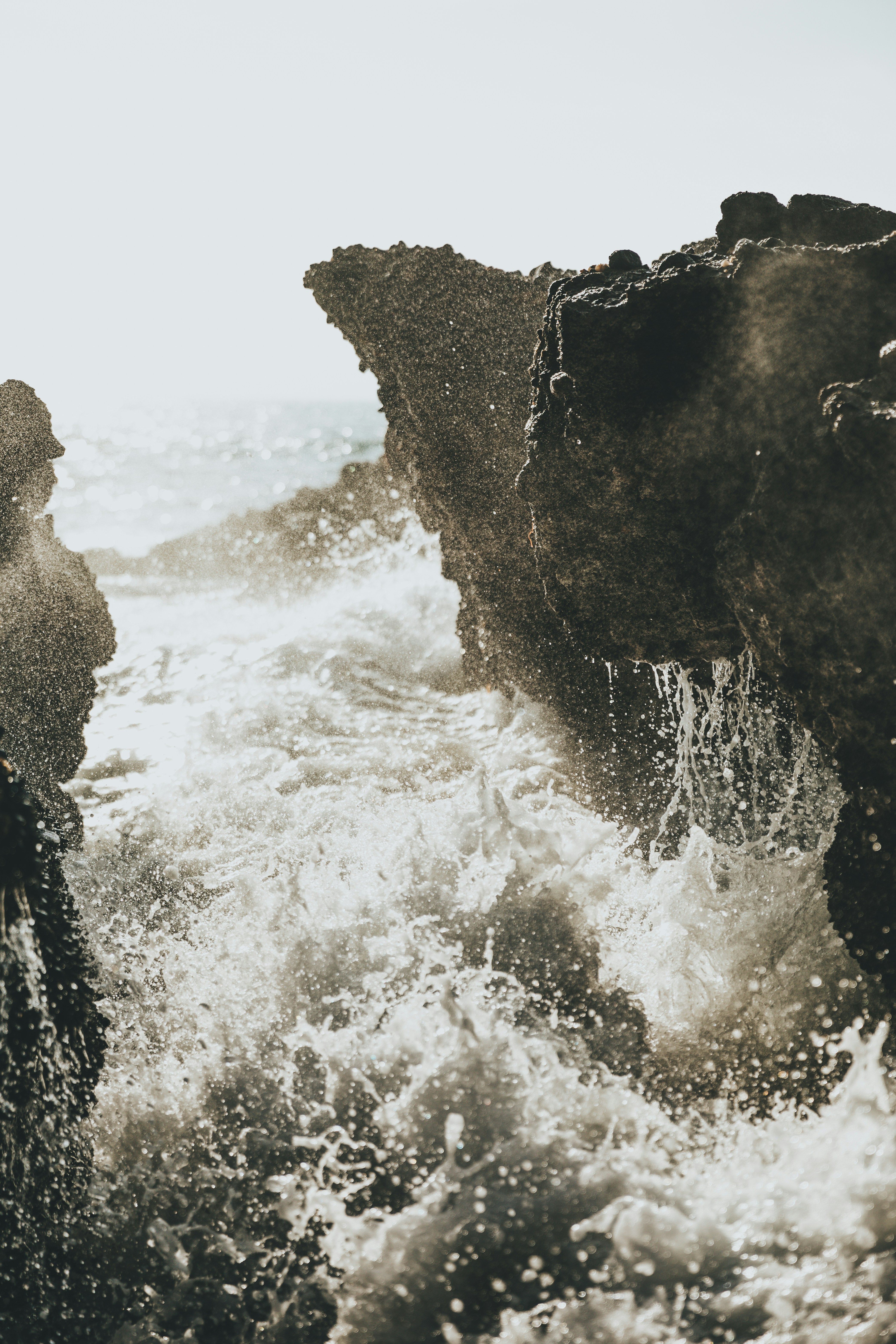 Sea Spray Between Rock Sentinels
