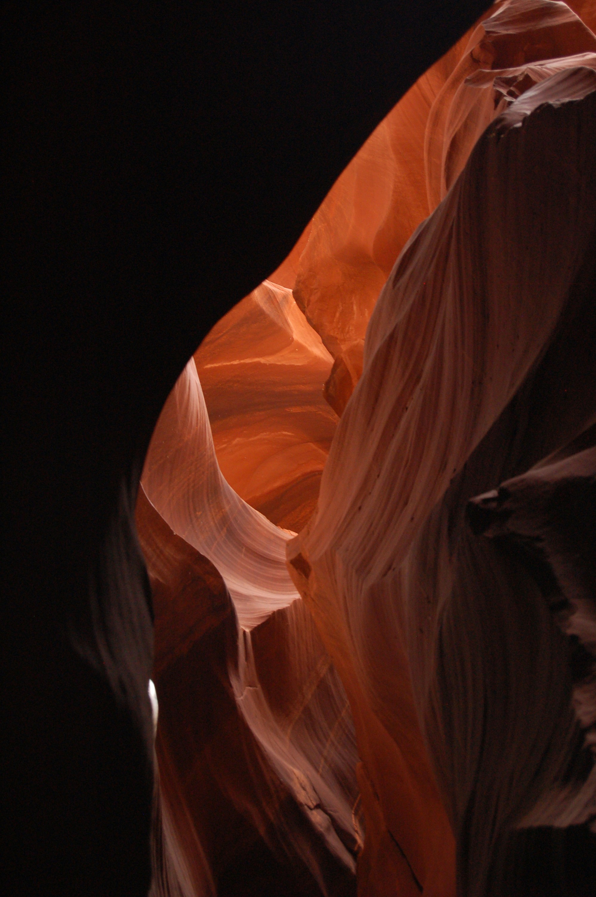 Canyon Light: Narrow Ribbon of Fire in a Slot