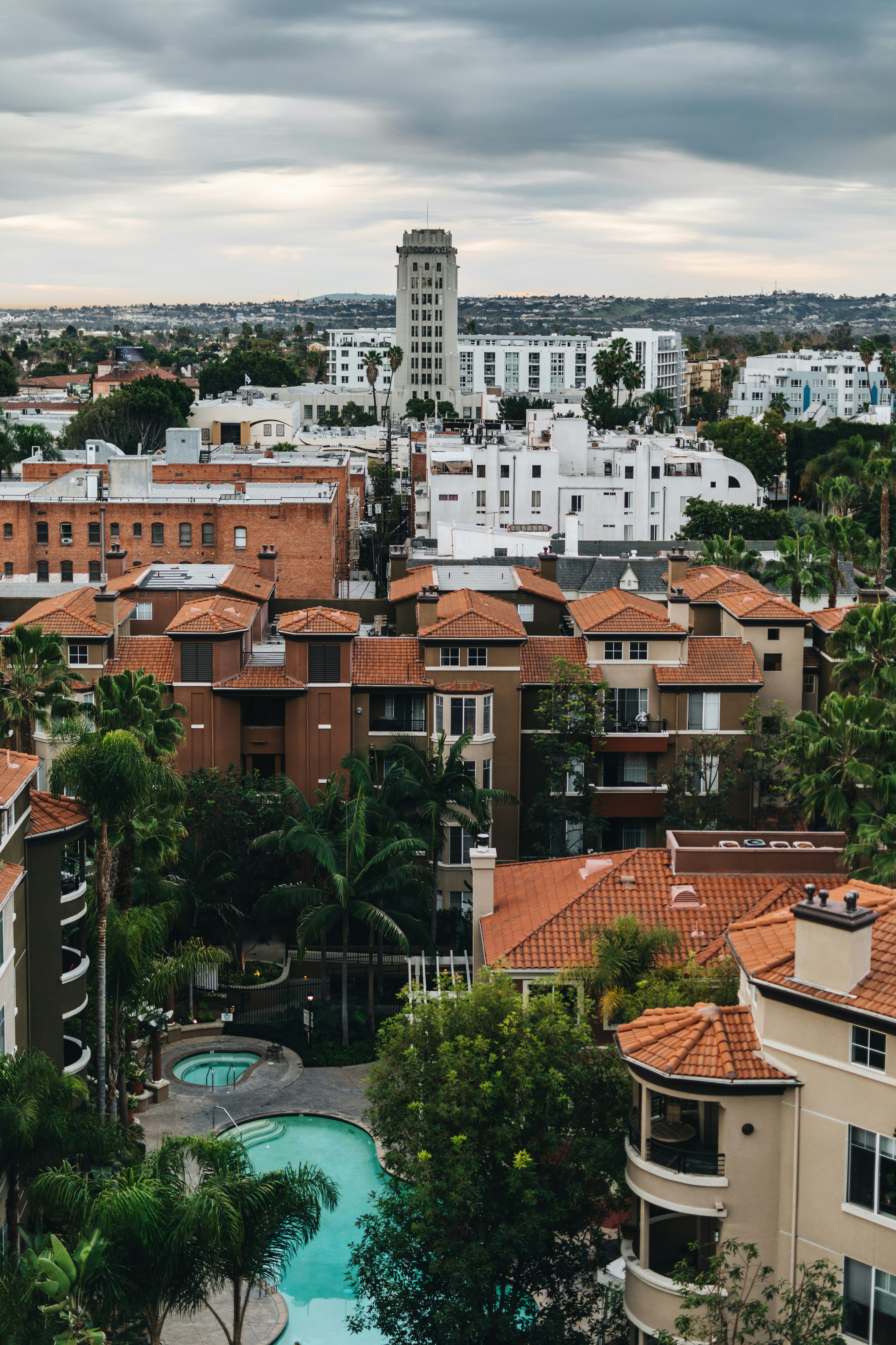 Tower Rising Over a Sea of Terracotta Roofs