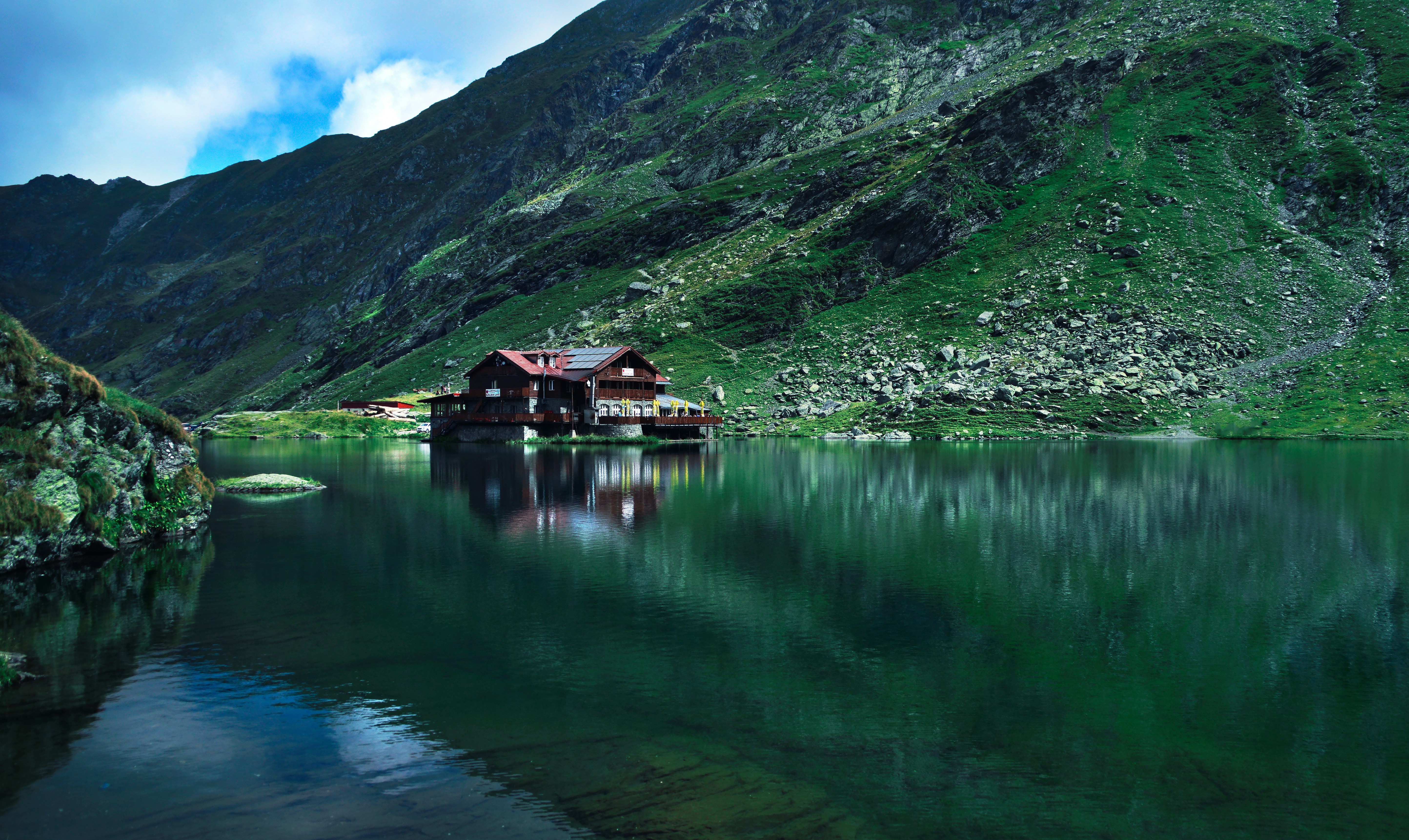 House on top of lake