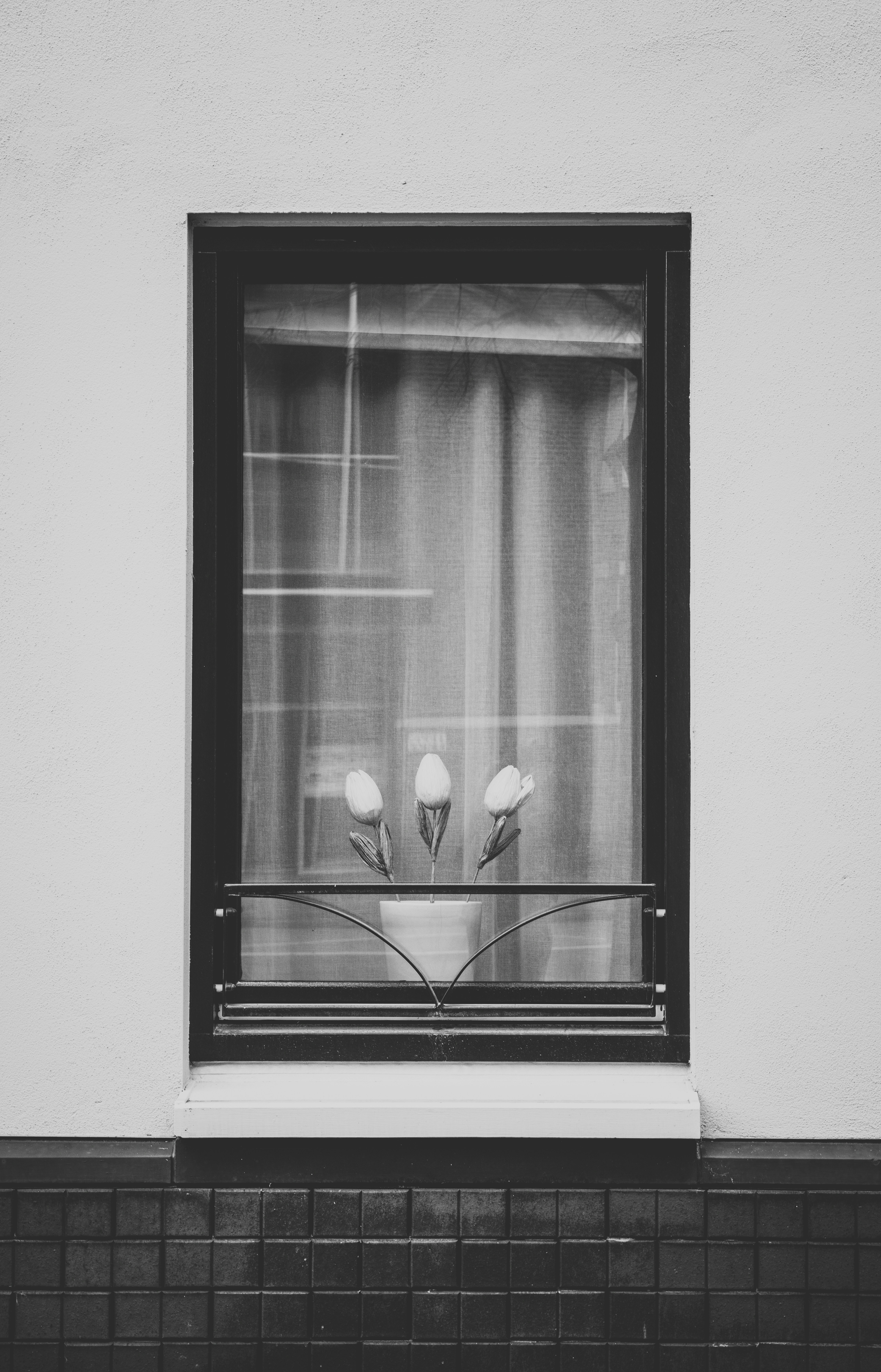 Grayscale photography of black window frame photo – Free Grey Image on ...