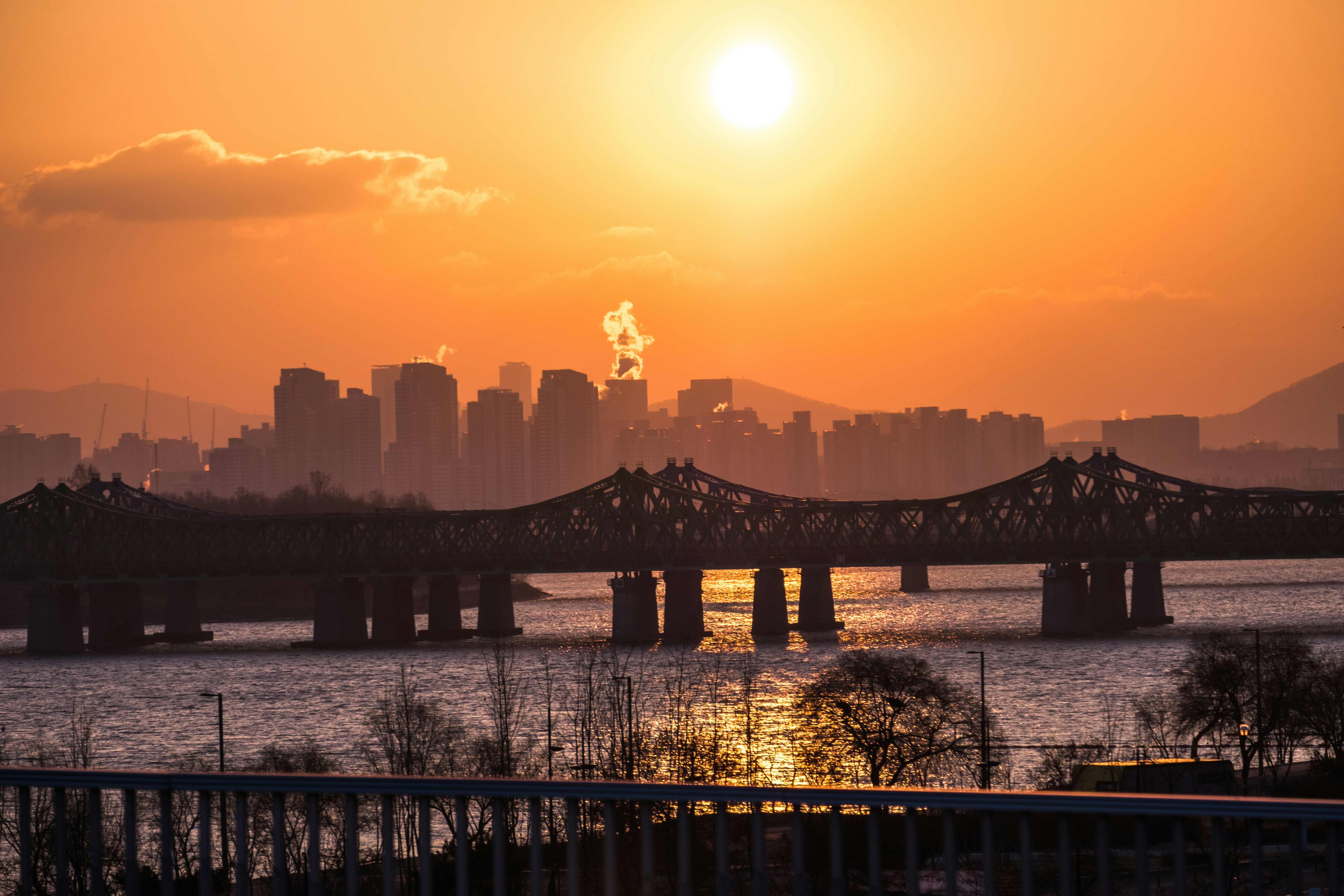 Golden Dawn Over Seoul's Skyline