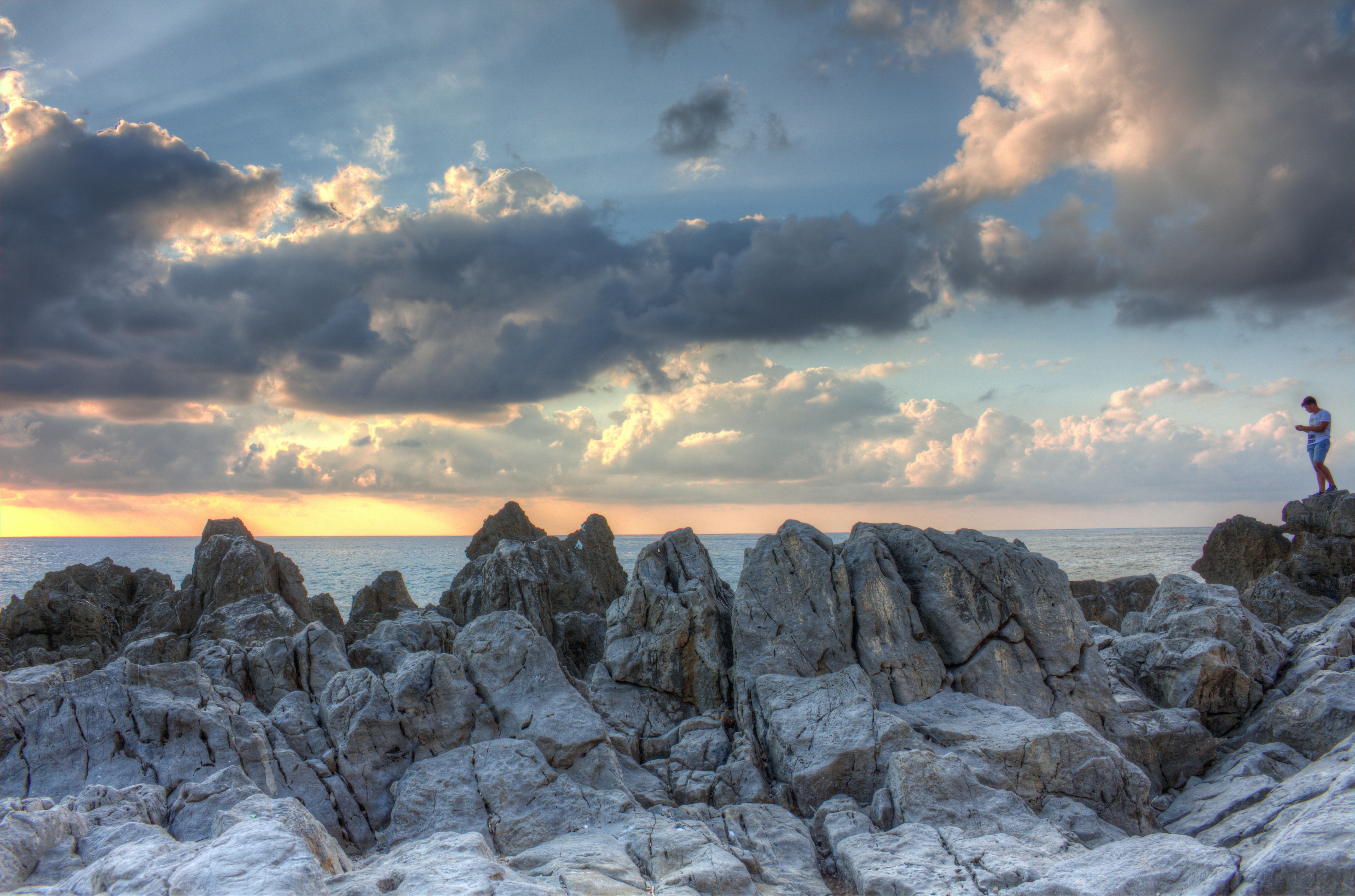 Twilight Wanderer on Sicilian Shores