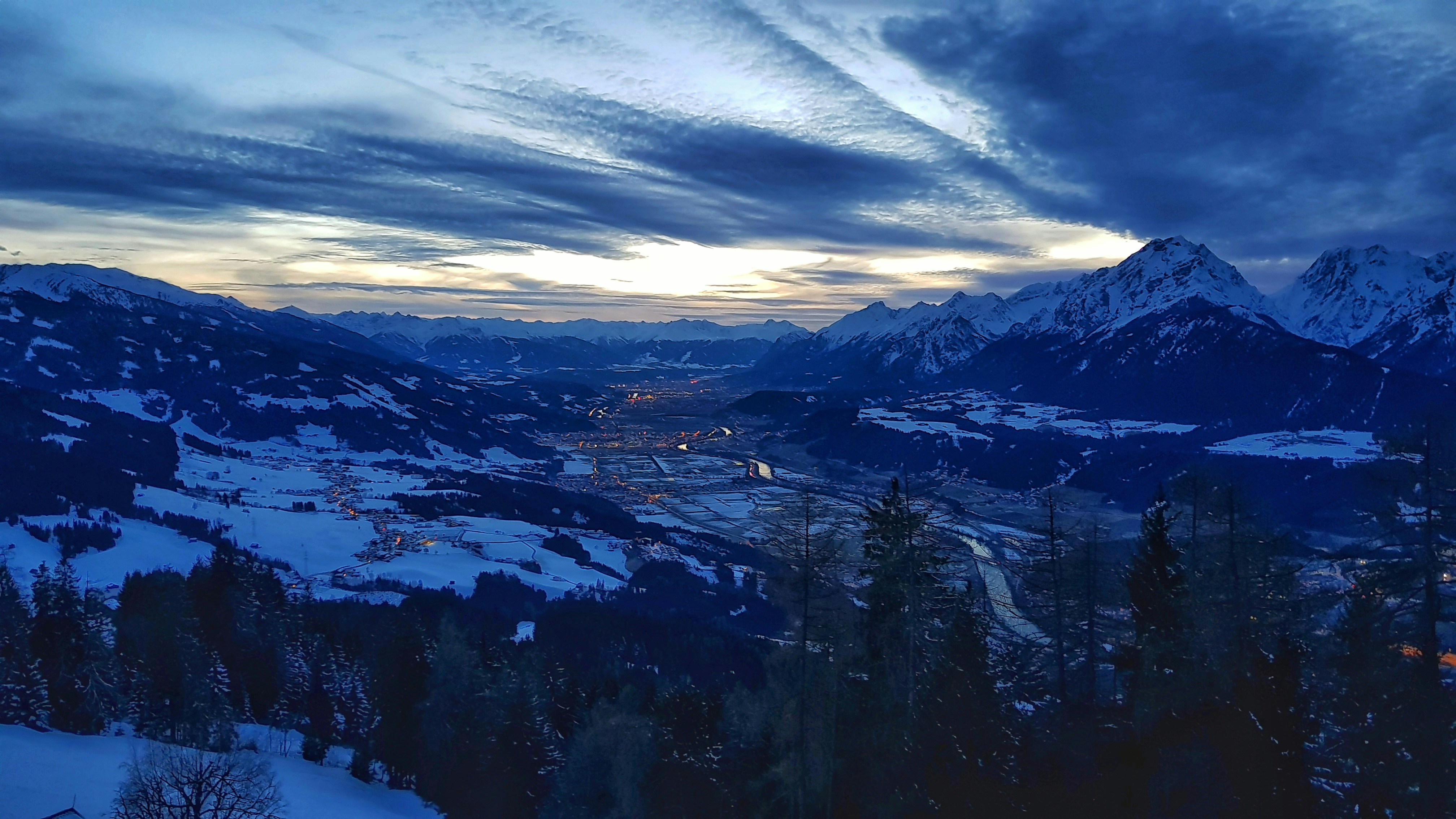 Twilight Over Alpine Valleys