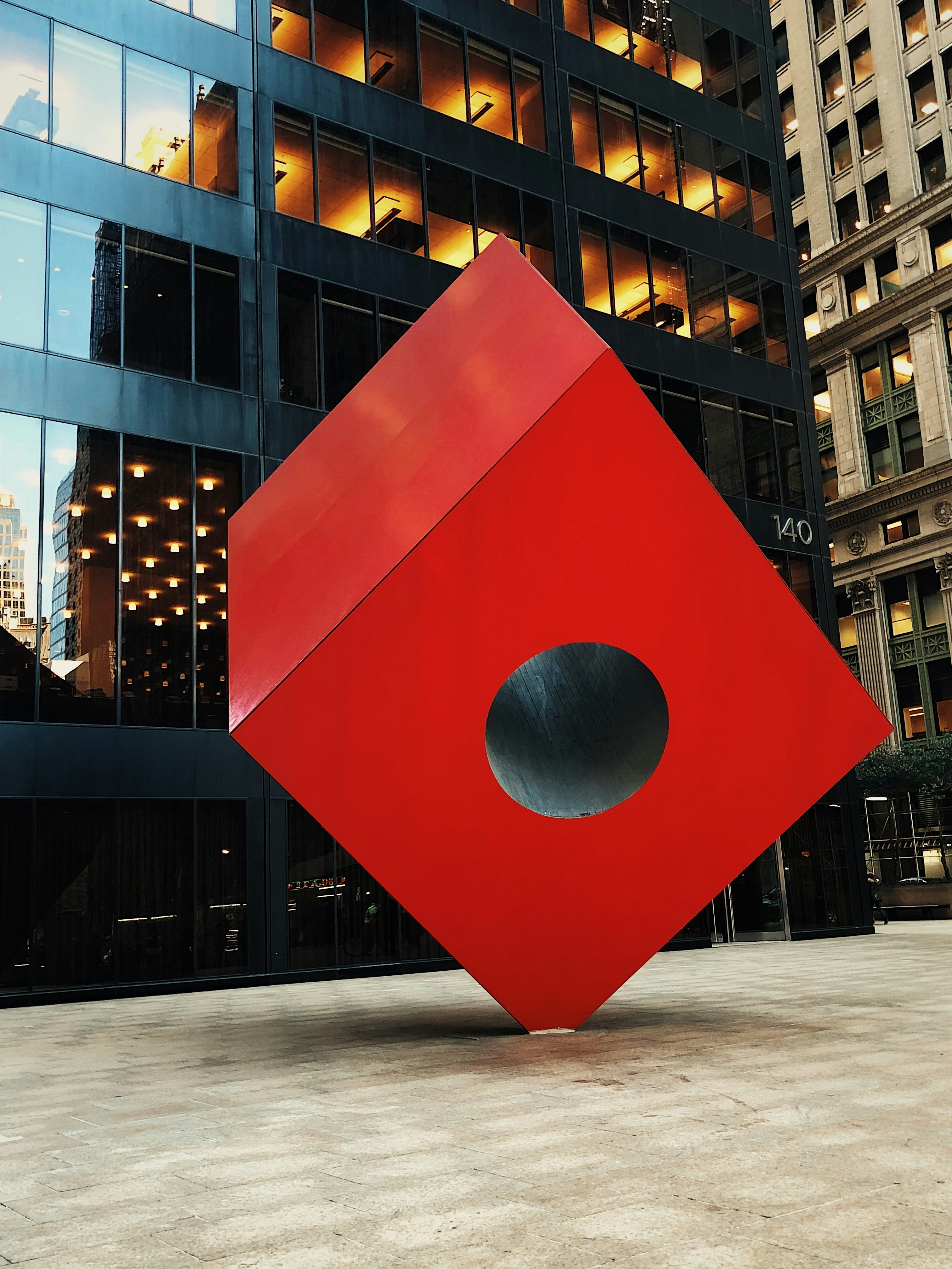 Red Diamond in a Glassy City Frame