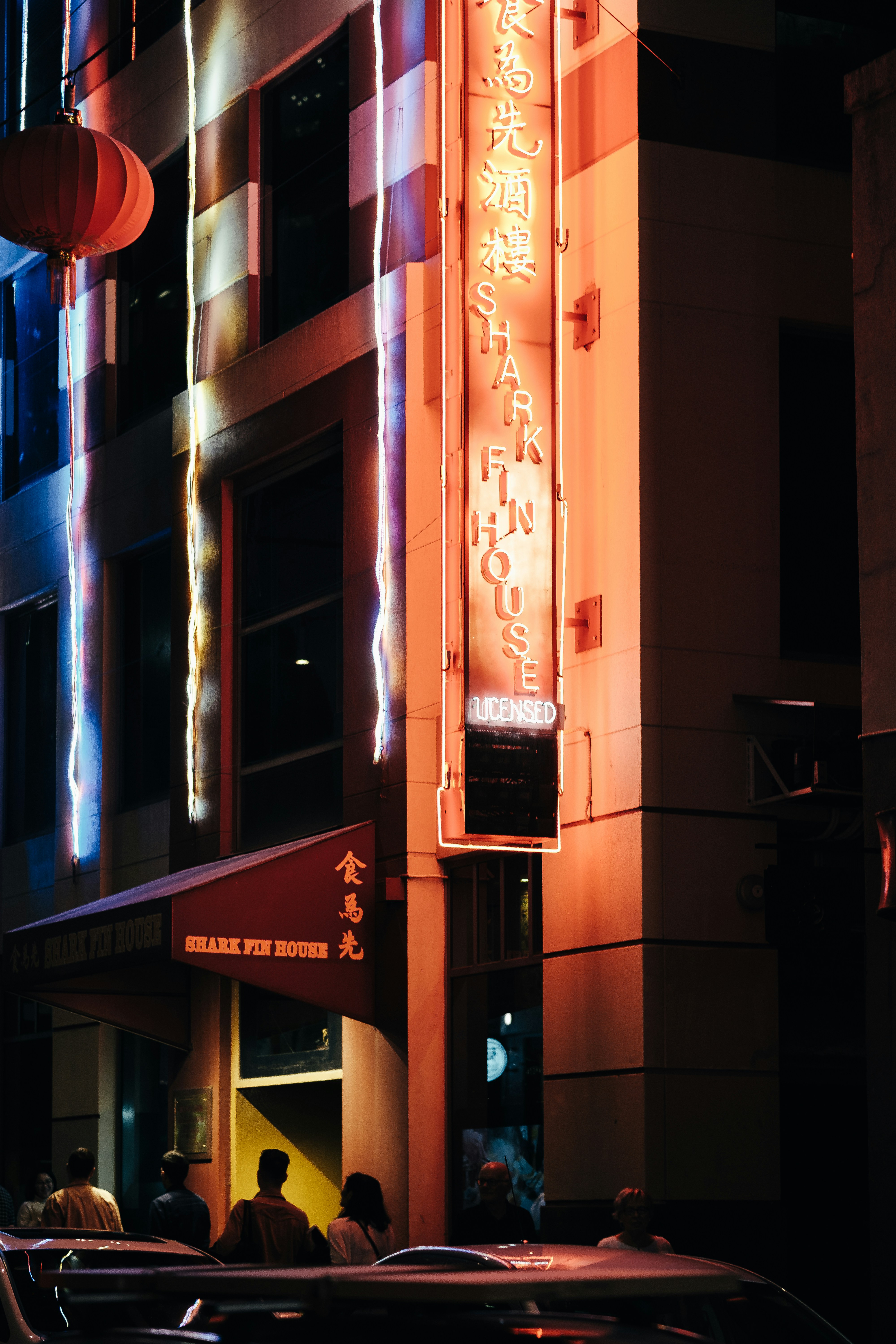 Shark Fin House LED signage building photo – Free Street photography ...