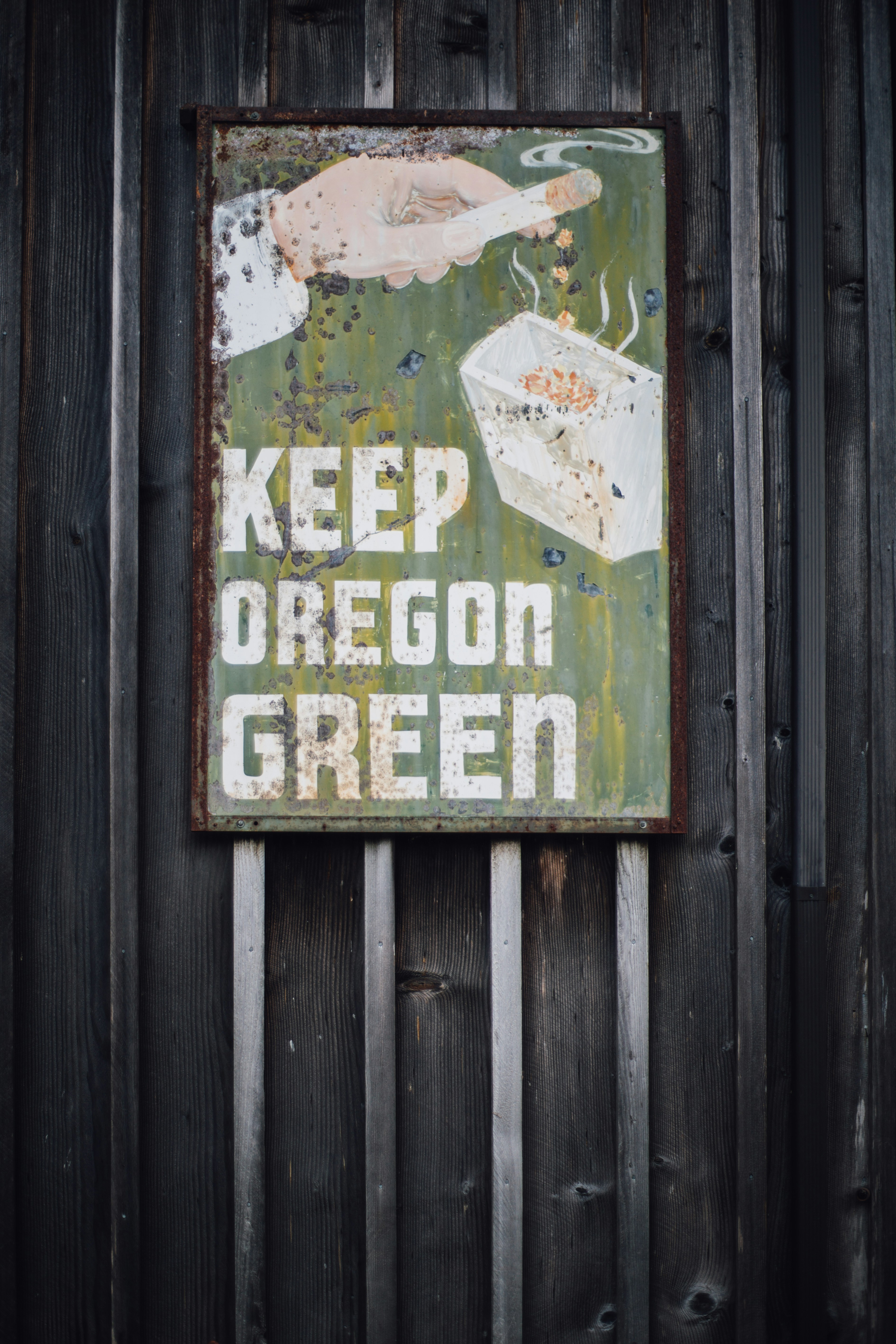 Green and white Keep Oregon Green signage photo – Free Grey Image on ...