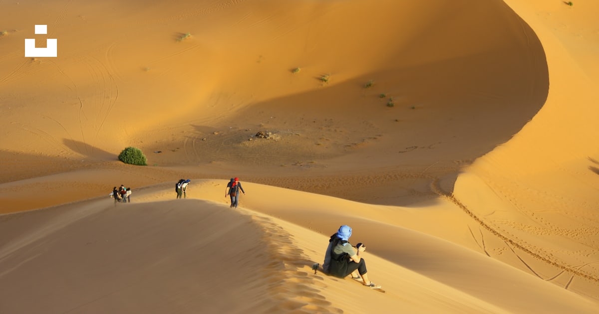 Grupo De Personas De Pie En El Desierto Foto Imagen De Desierto