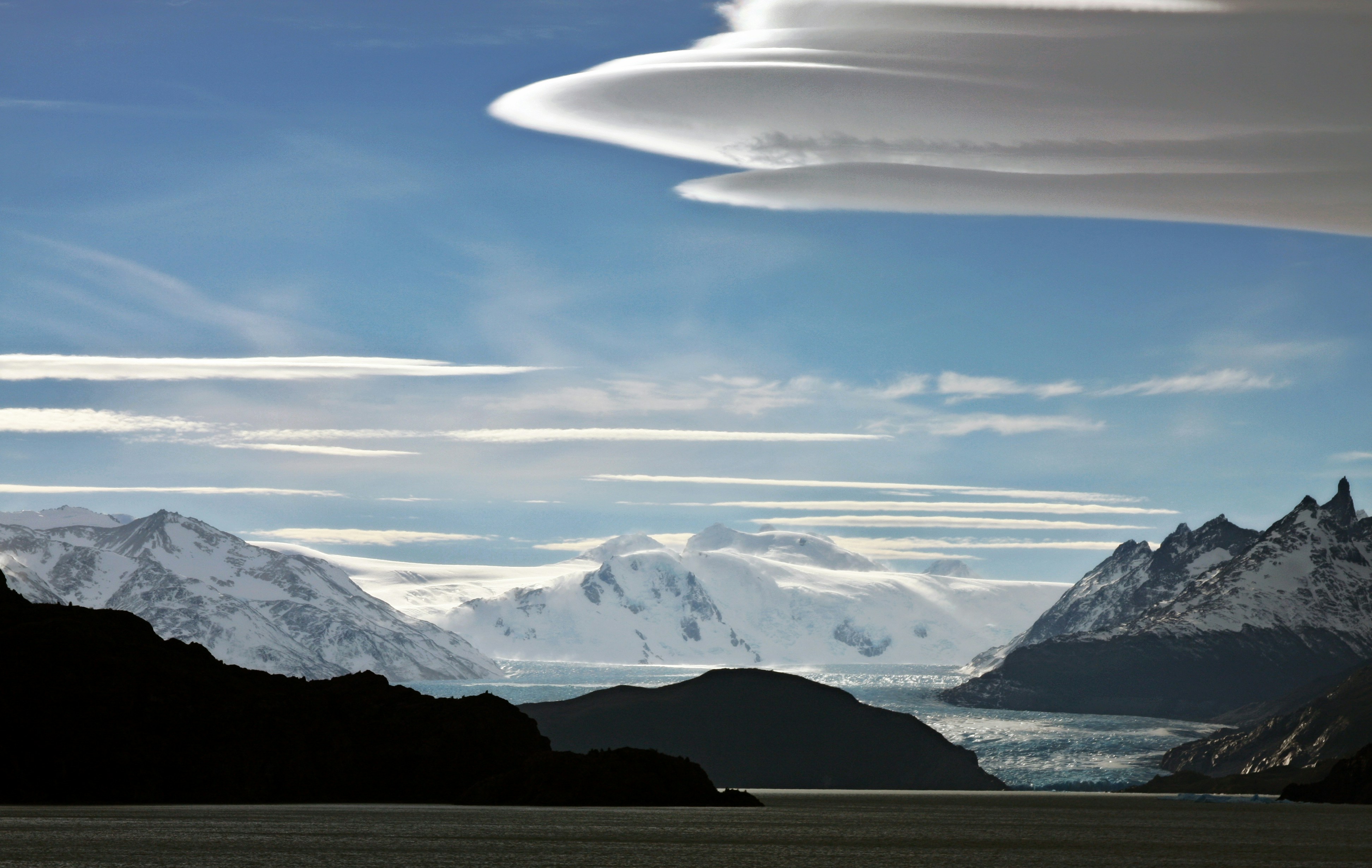 Lenticular Sky Over a Snowbound Fjord
