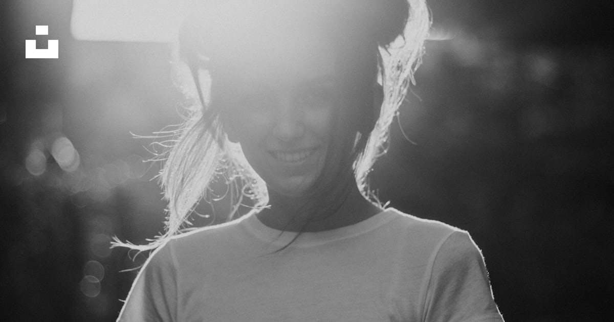 Grayscale Photo Of Woman Wearing White Crew Neck Crop Top Photo Free