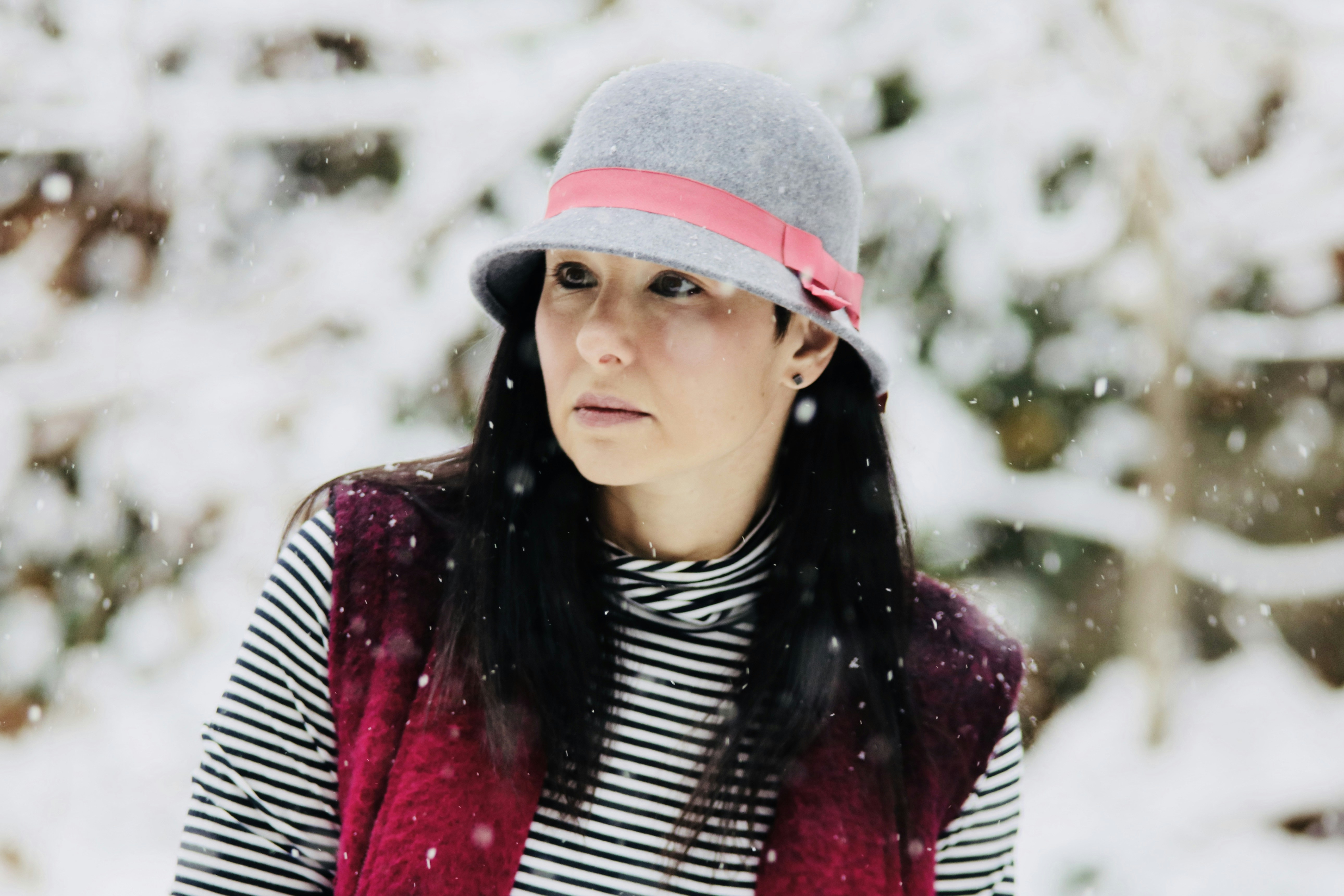 Woman looking right side during winter photo – Free Boston Image on ...