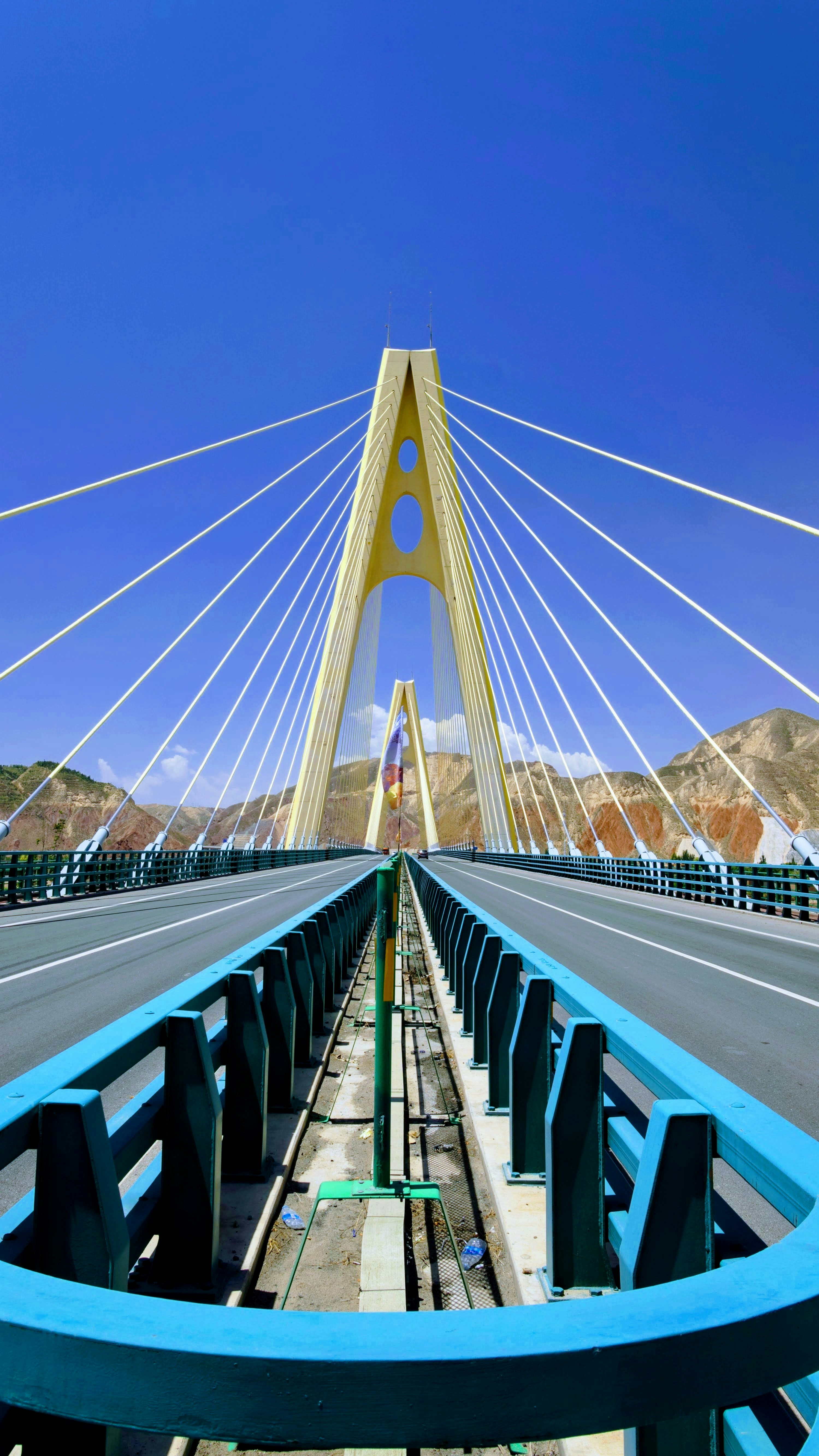 Centerline of Steel: A Cable-Stayed Bridge Reaching the Sky