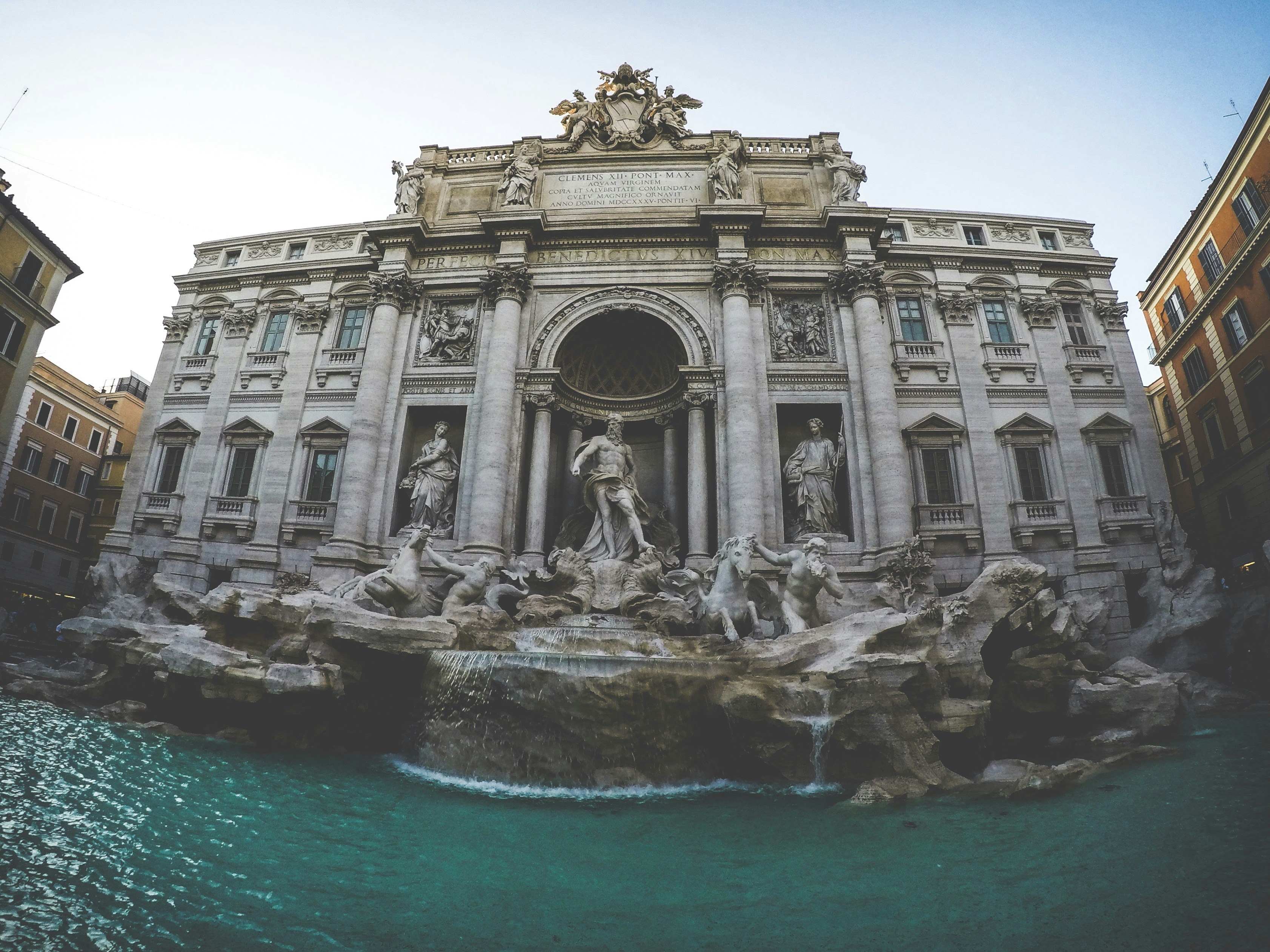 Trevi Fountain: Marble Cascade Framed by Rome's Grand Façade