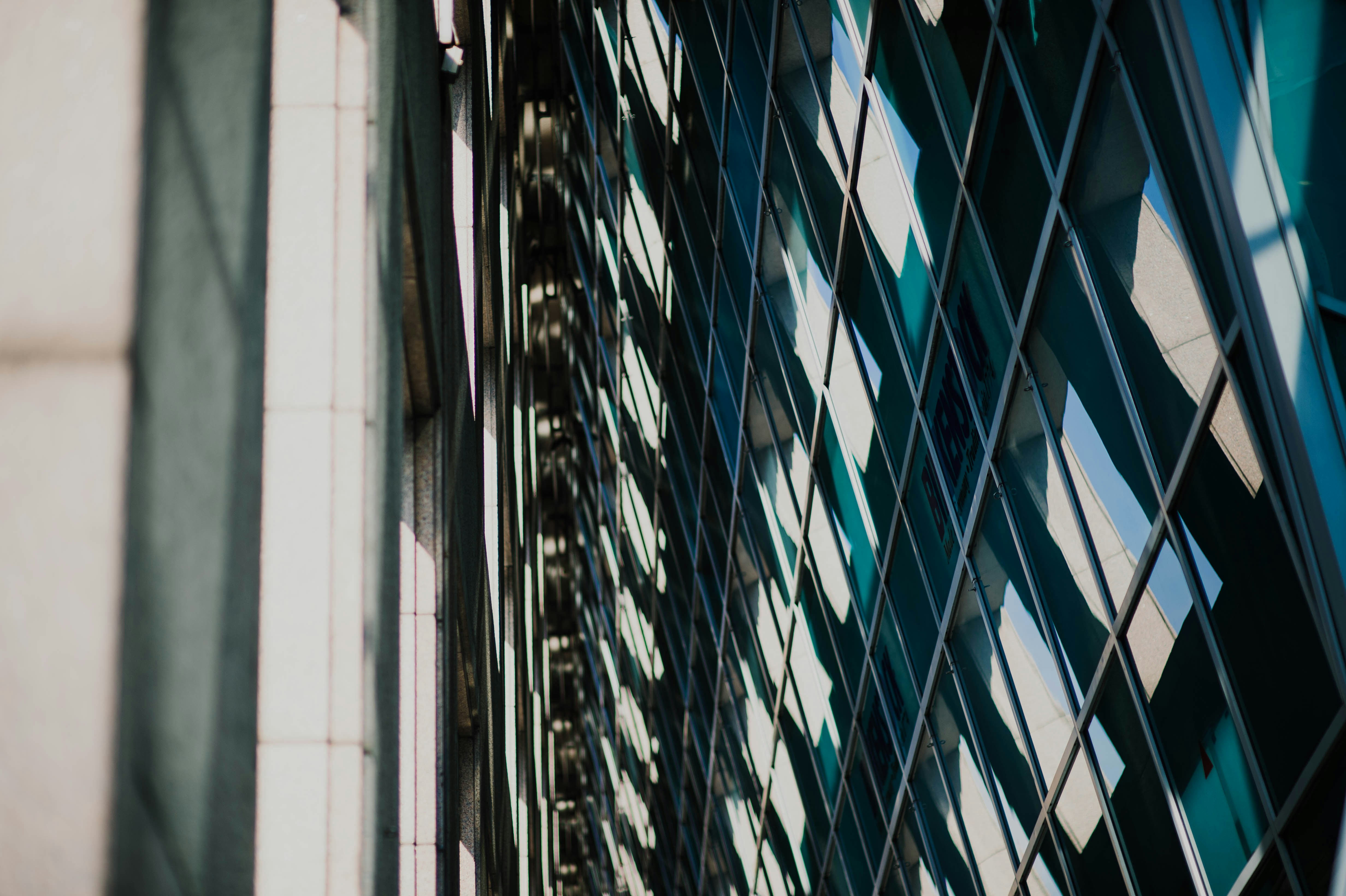 Closeup photography of clear glass building photo – Free Grey Image on ...