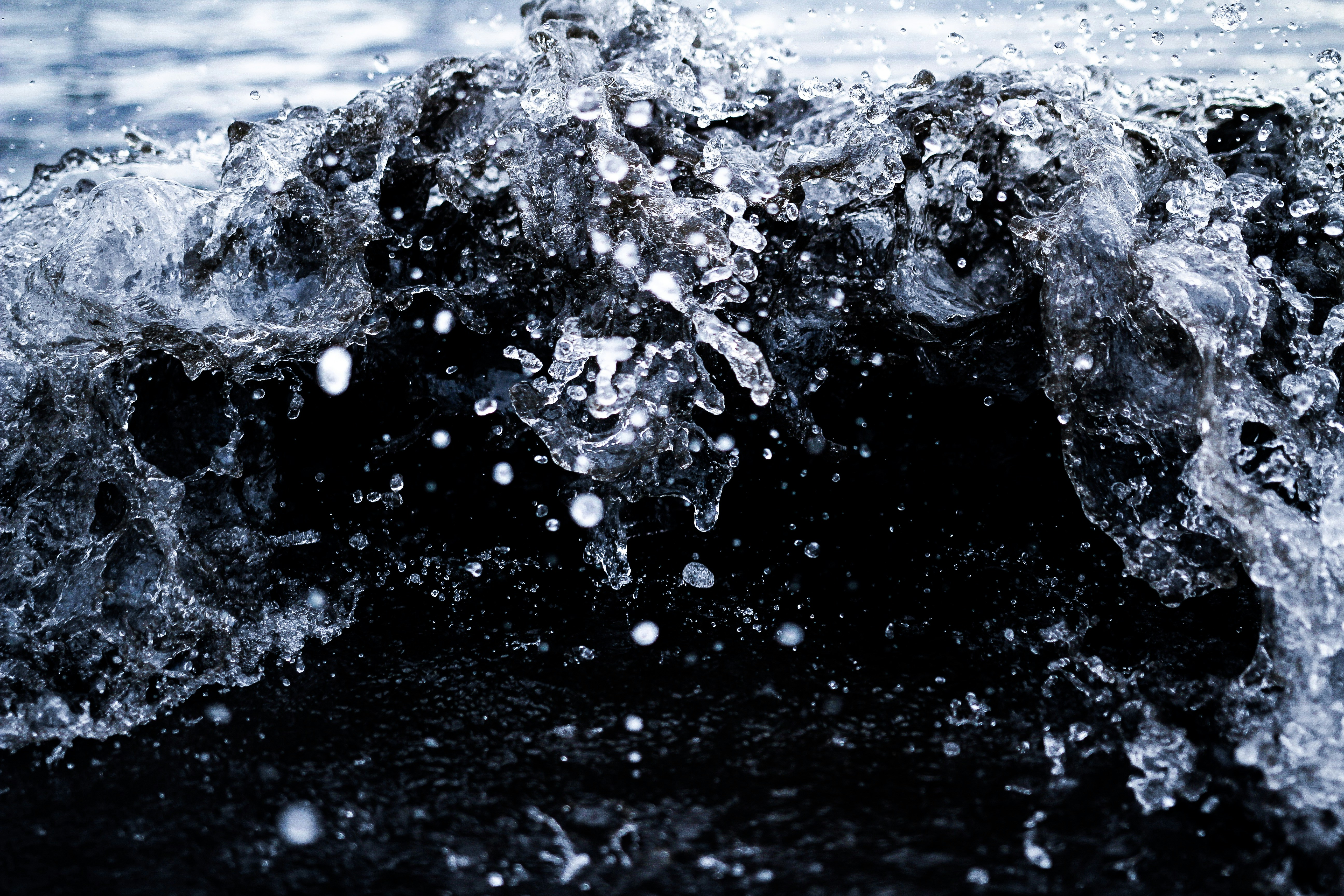 The water is splashing on top of the rocks photo – Free Lemery Image on ...