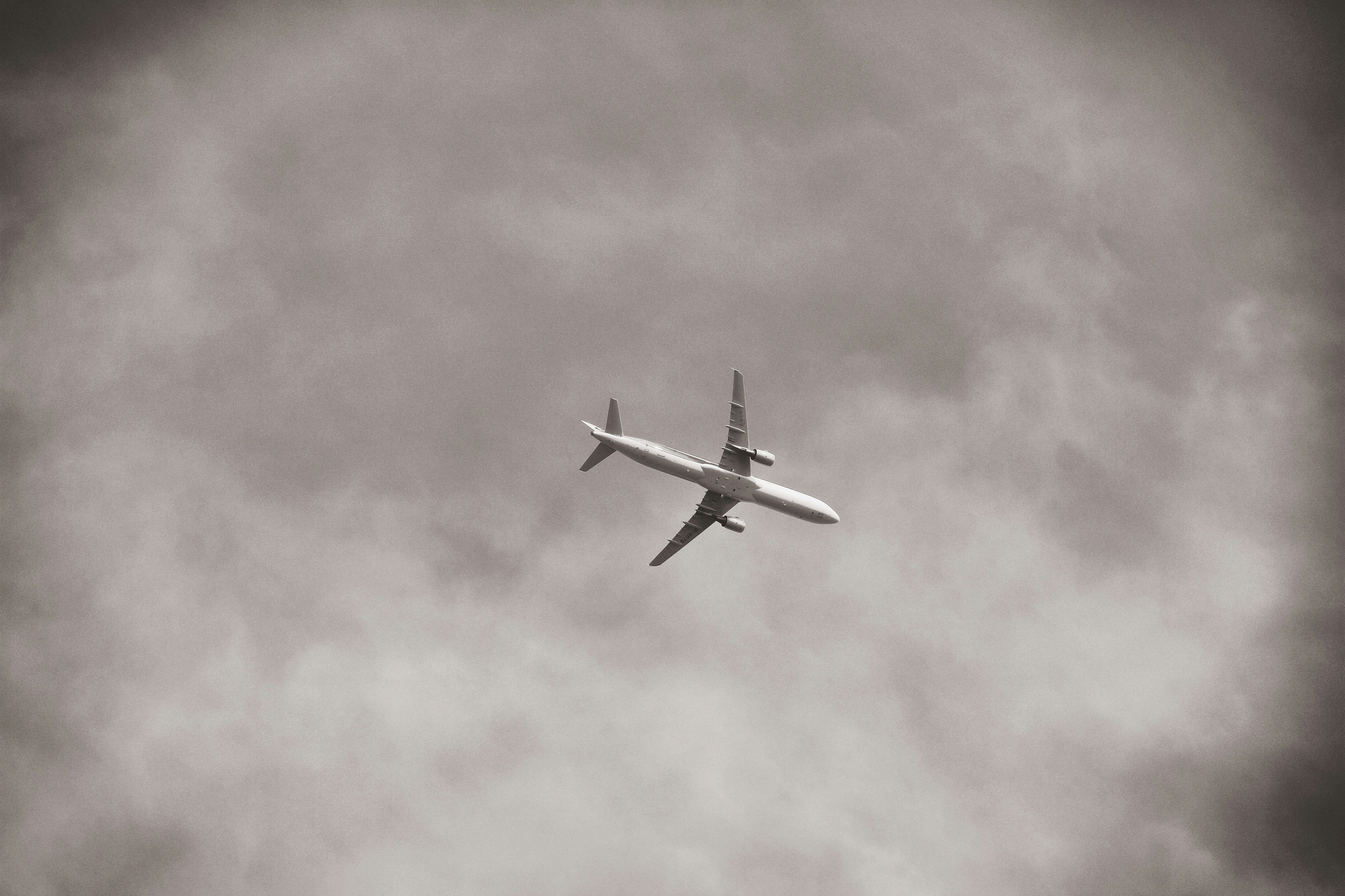 Grayscale photo on plane photo – Free Grey Image on Unsplash