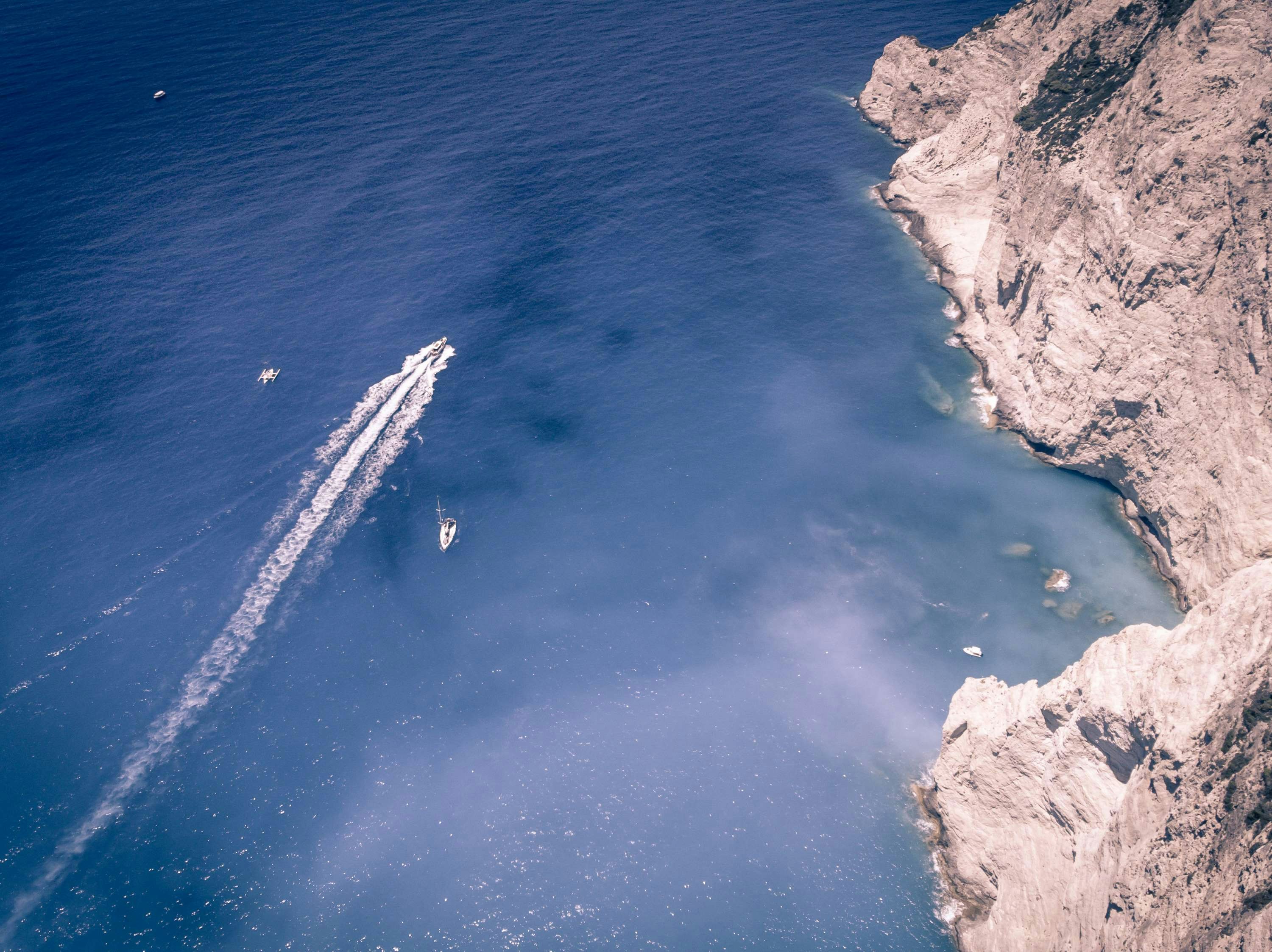 Azure Voyage Along the Rocky Coastline