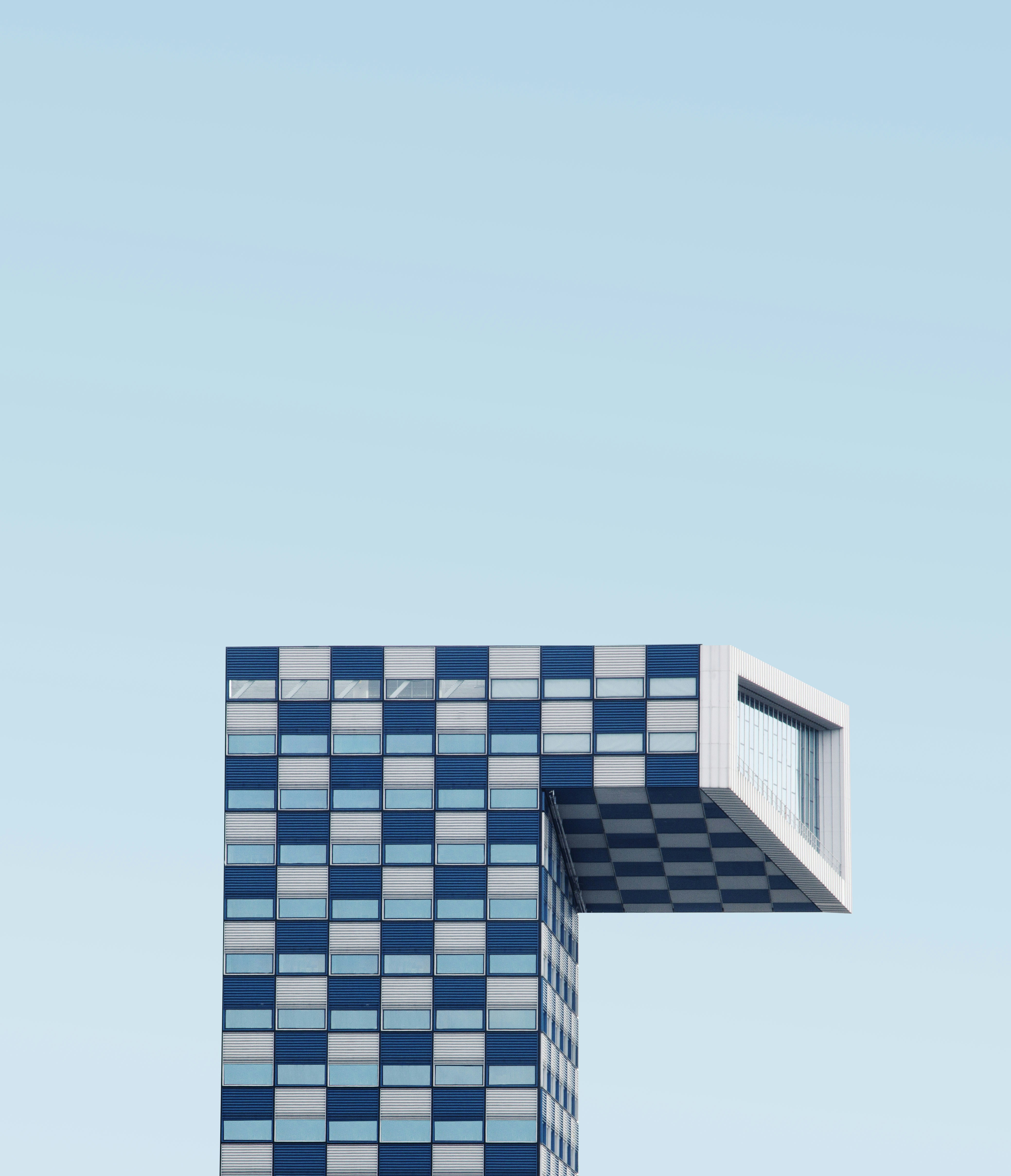 Tetris Corner | blue and white building