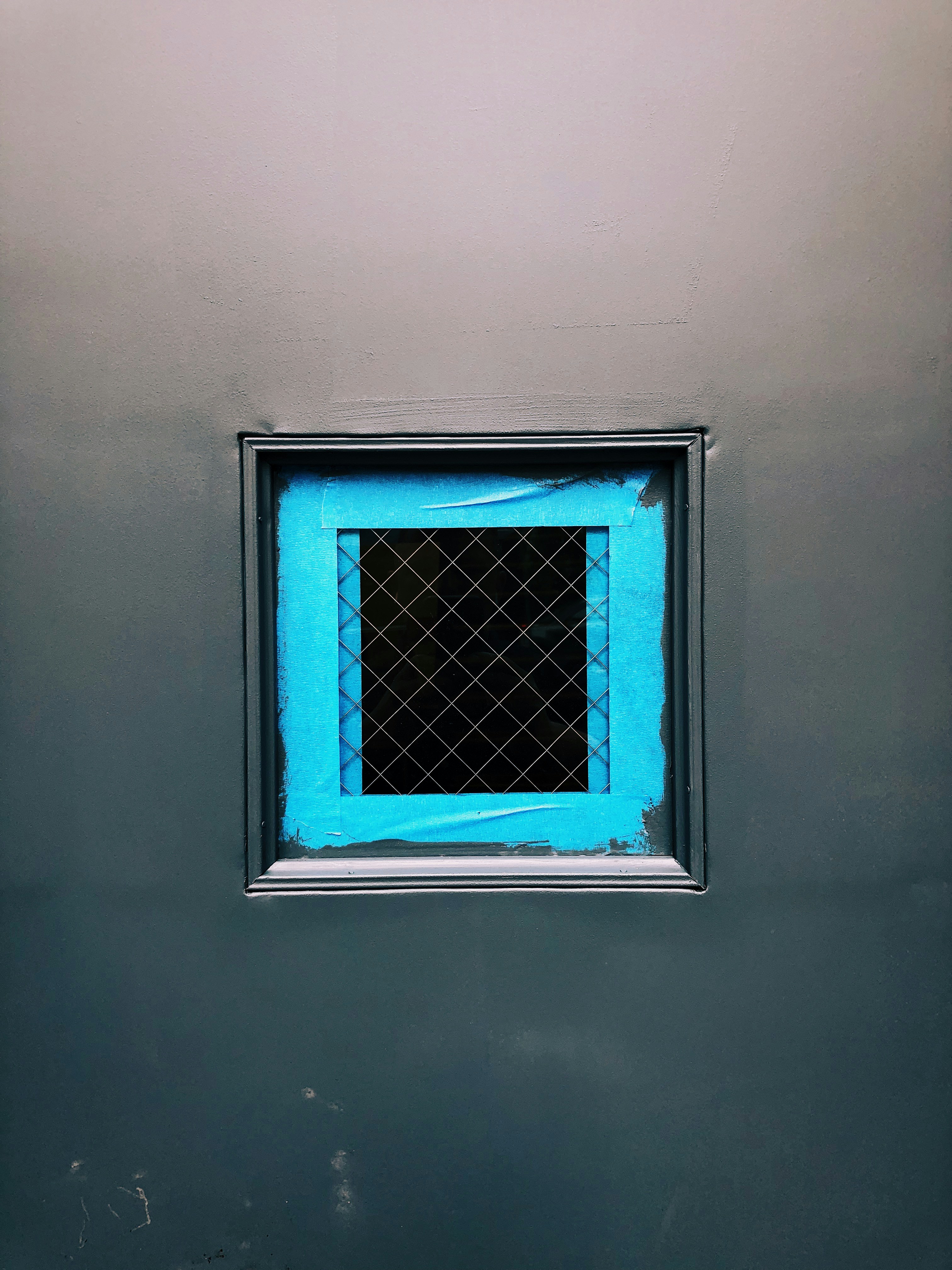 gray framed window