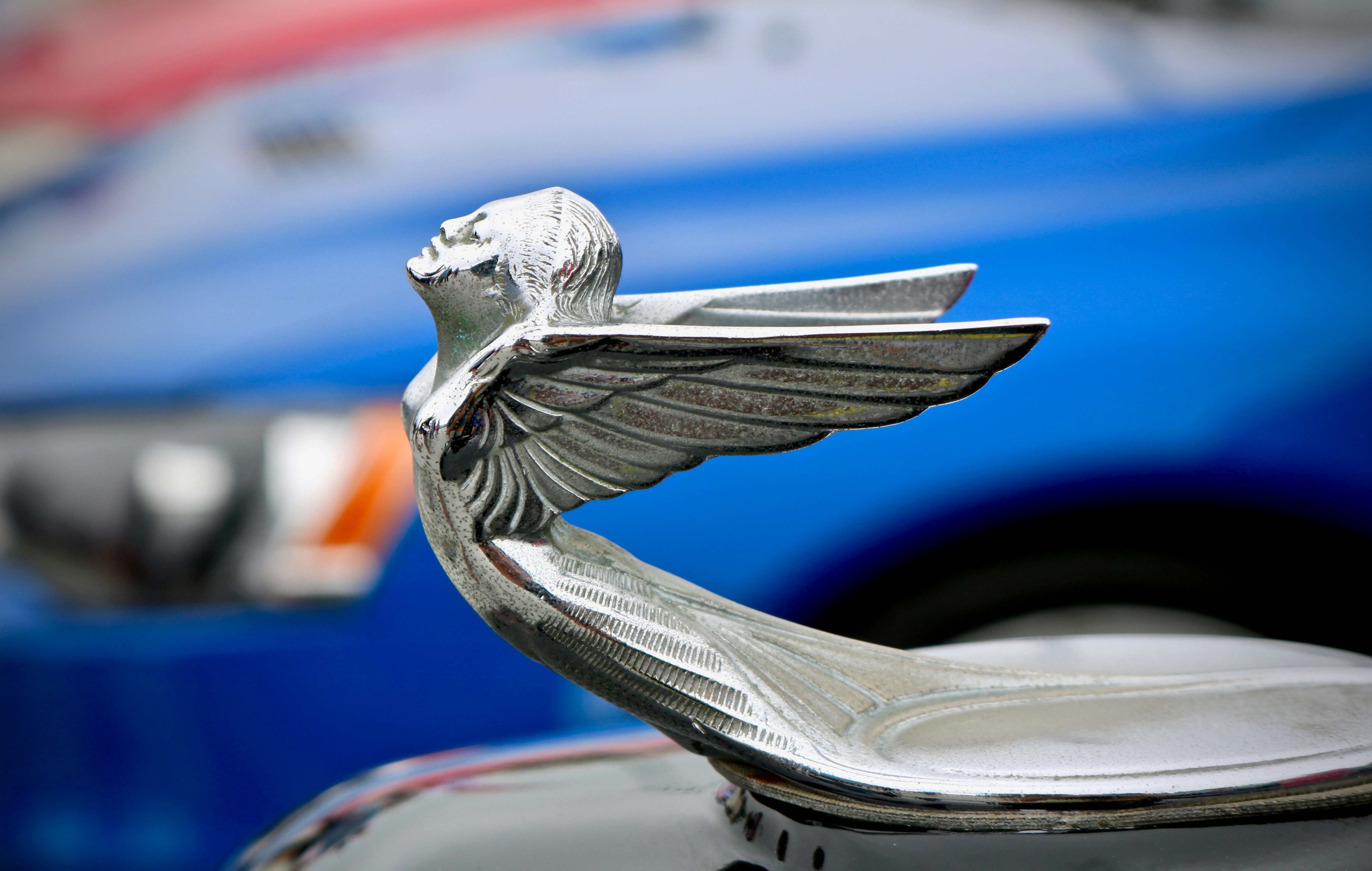 Chrome angel car emblem shallow focus photography photo – Free Figure ...