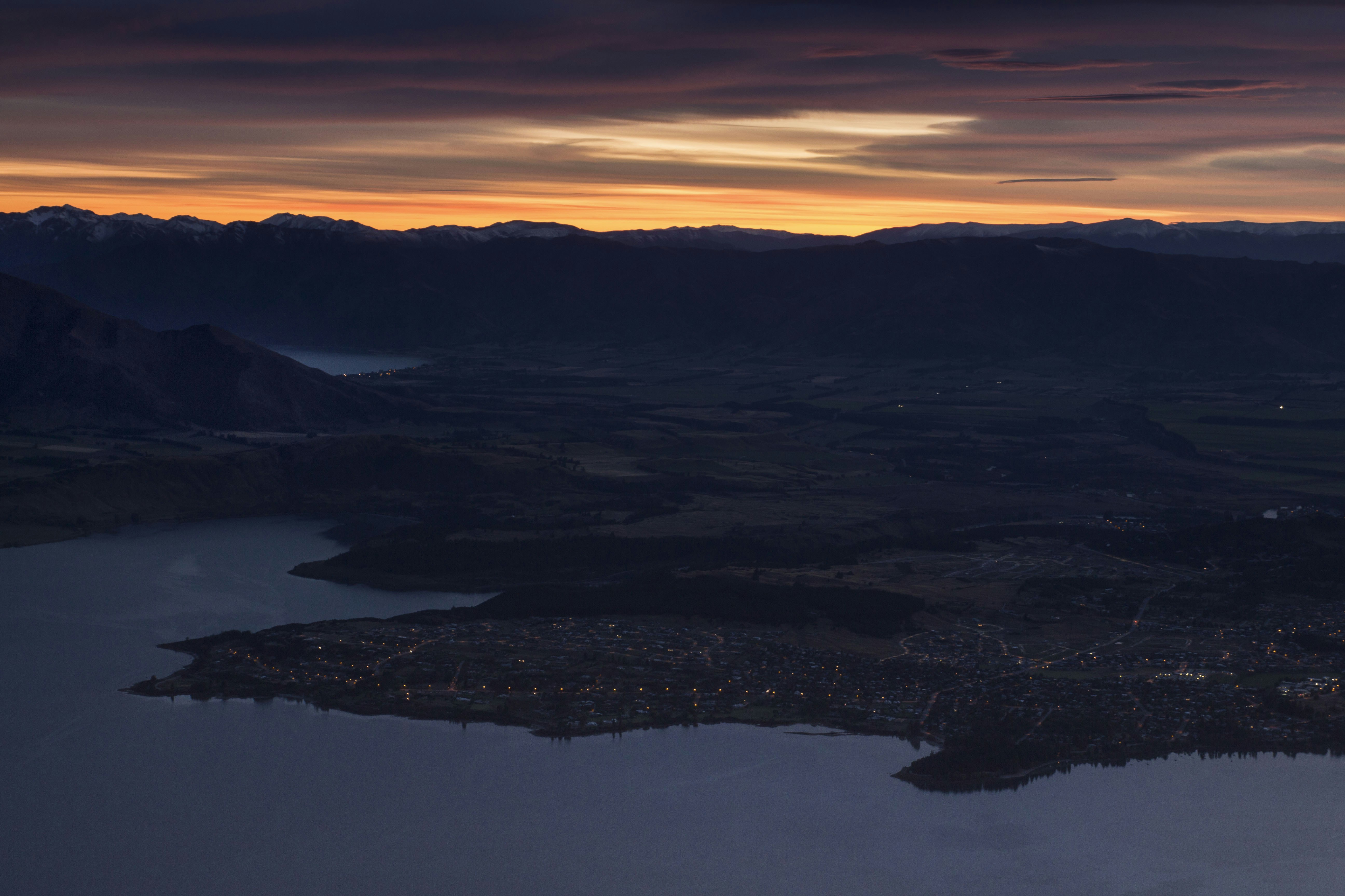 Dawn's Embrace Over Wanaka's Landscape