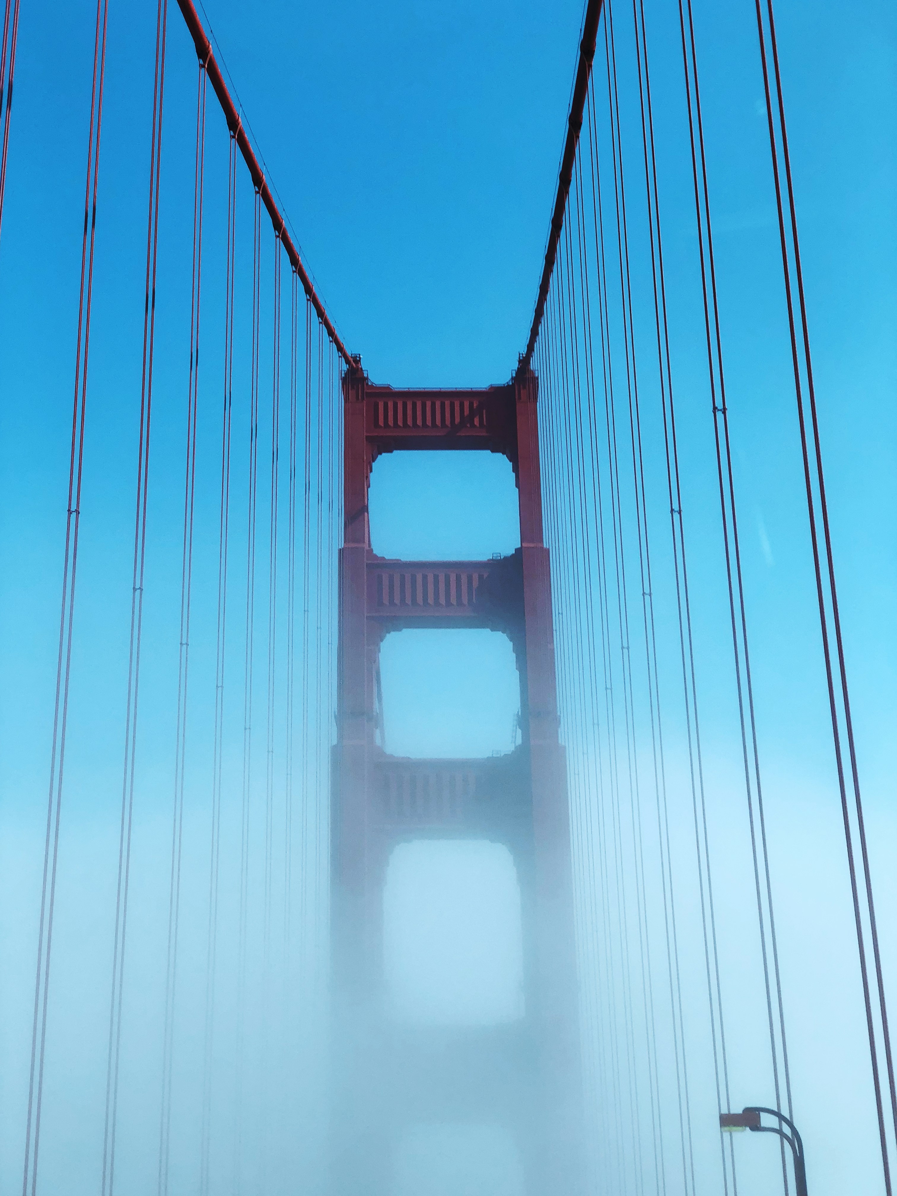 Rising Through the Blue Fog: The Golden Gate Bridge Monoliths