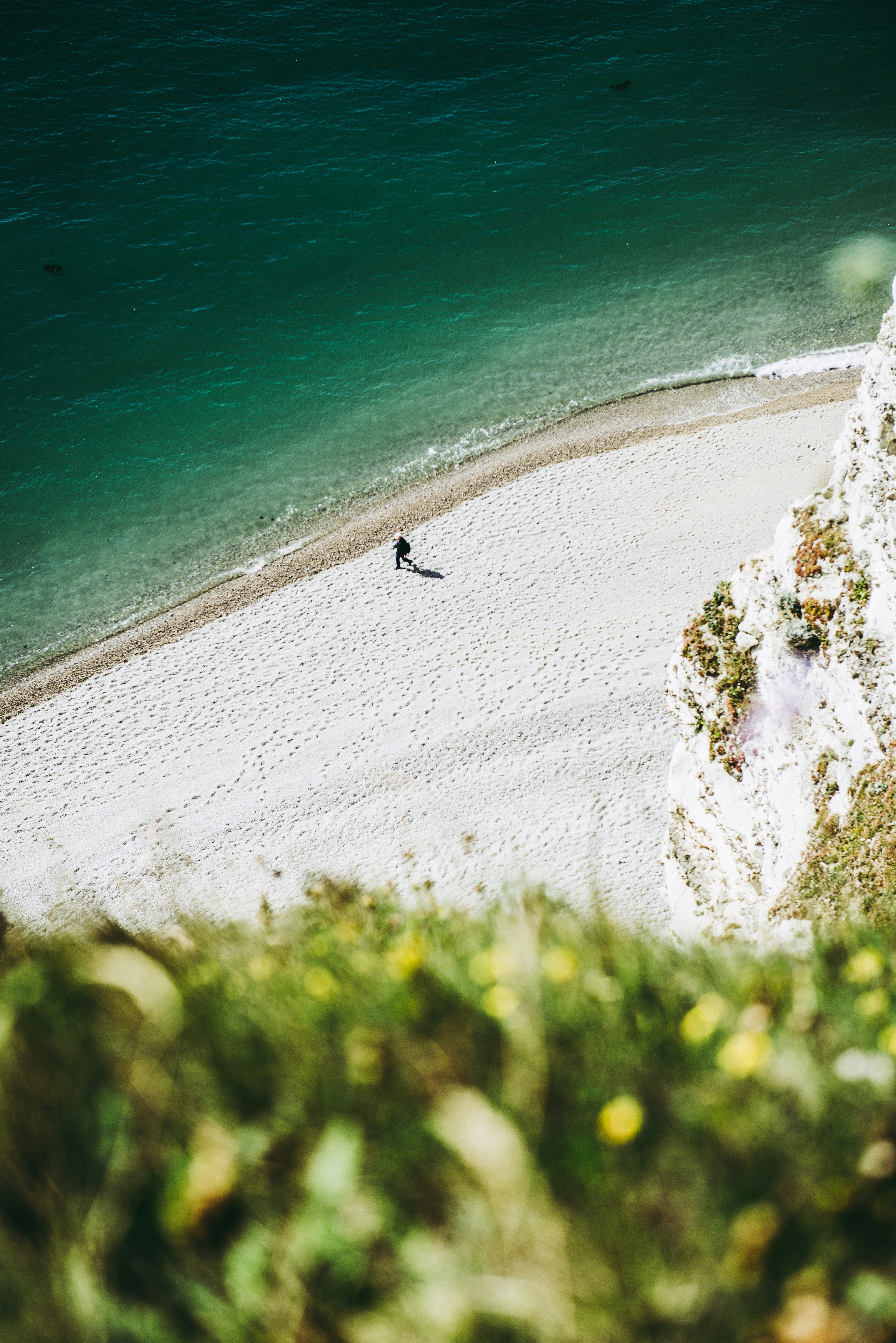 Aerial photography of a human on seashore photo – Free France Image on ...