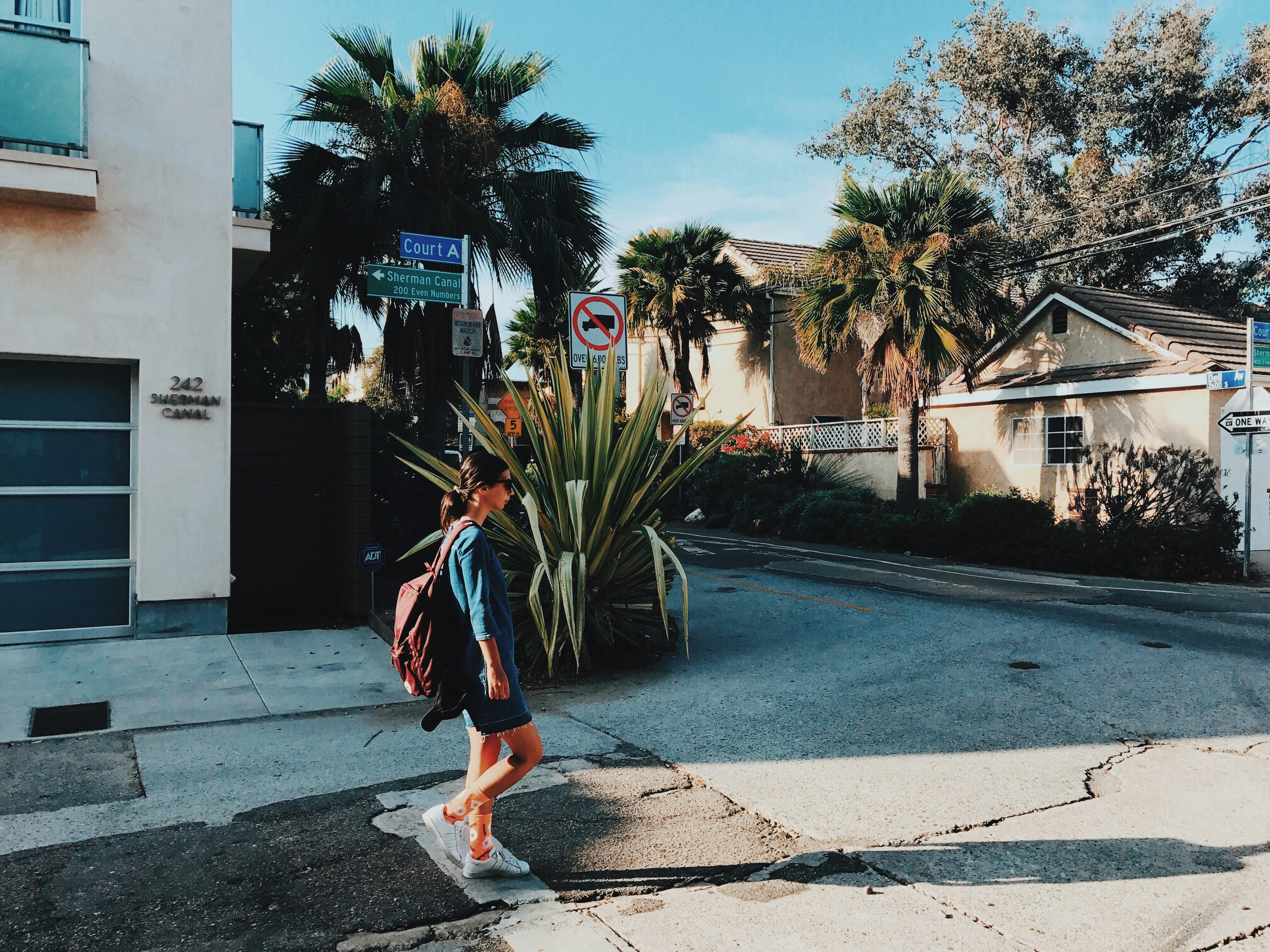 Crosswalk Moment: A Quiet Walk Through a Suburban Corner