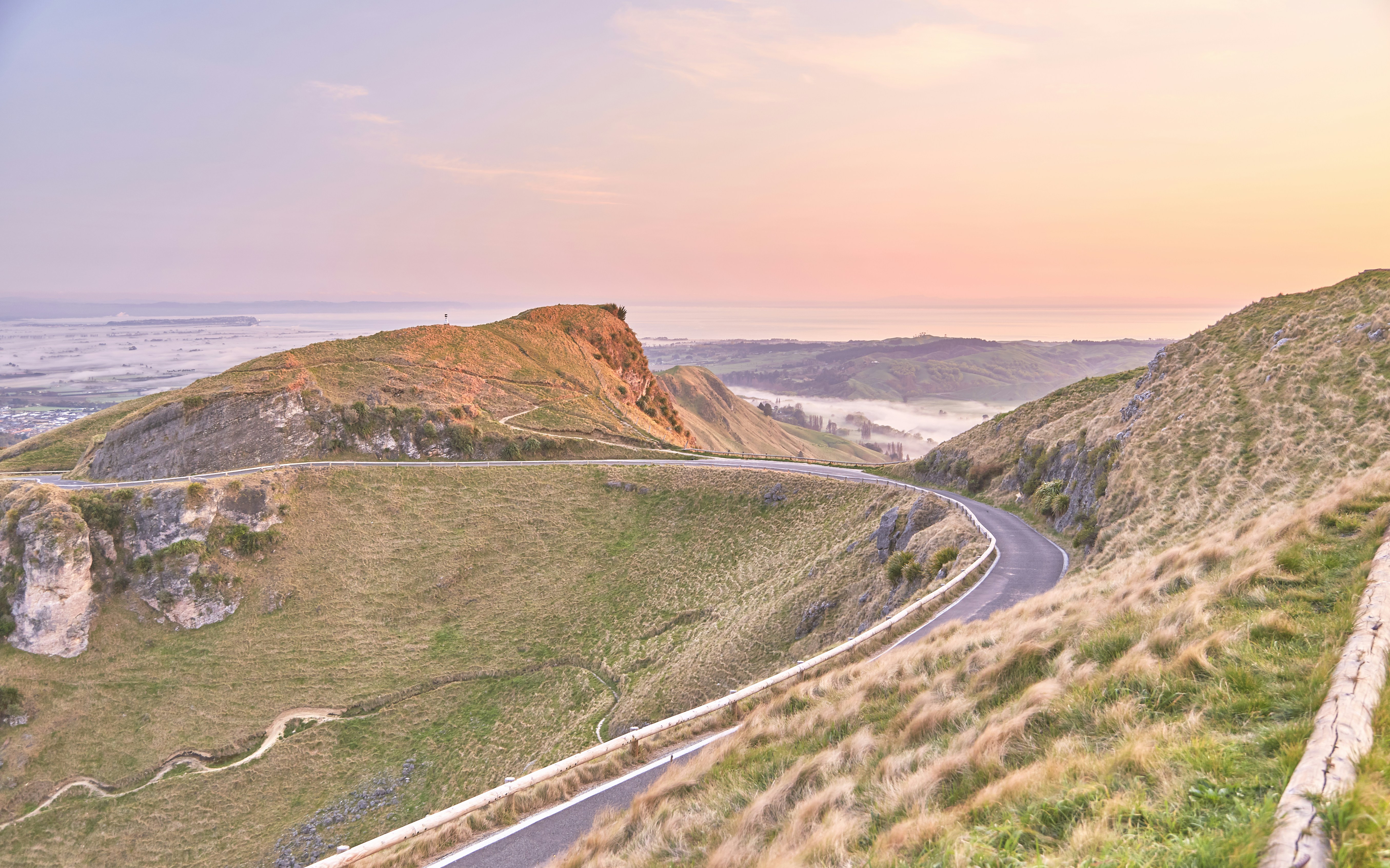 Winding Roads Through Sunrise Hills