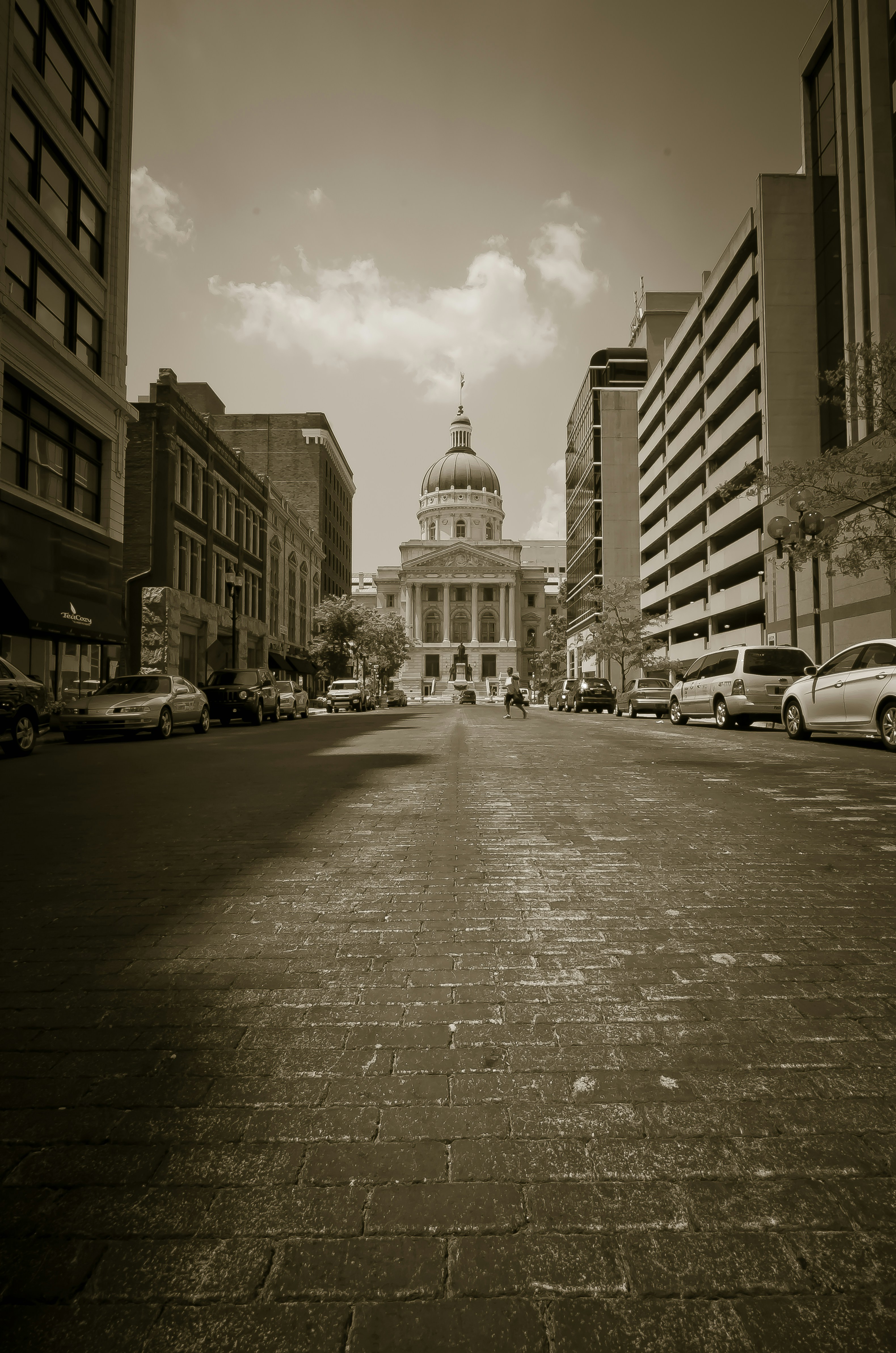 Grayscale photography of parked vehicle beside building photo – Free ...